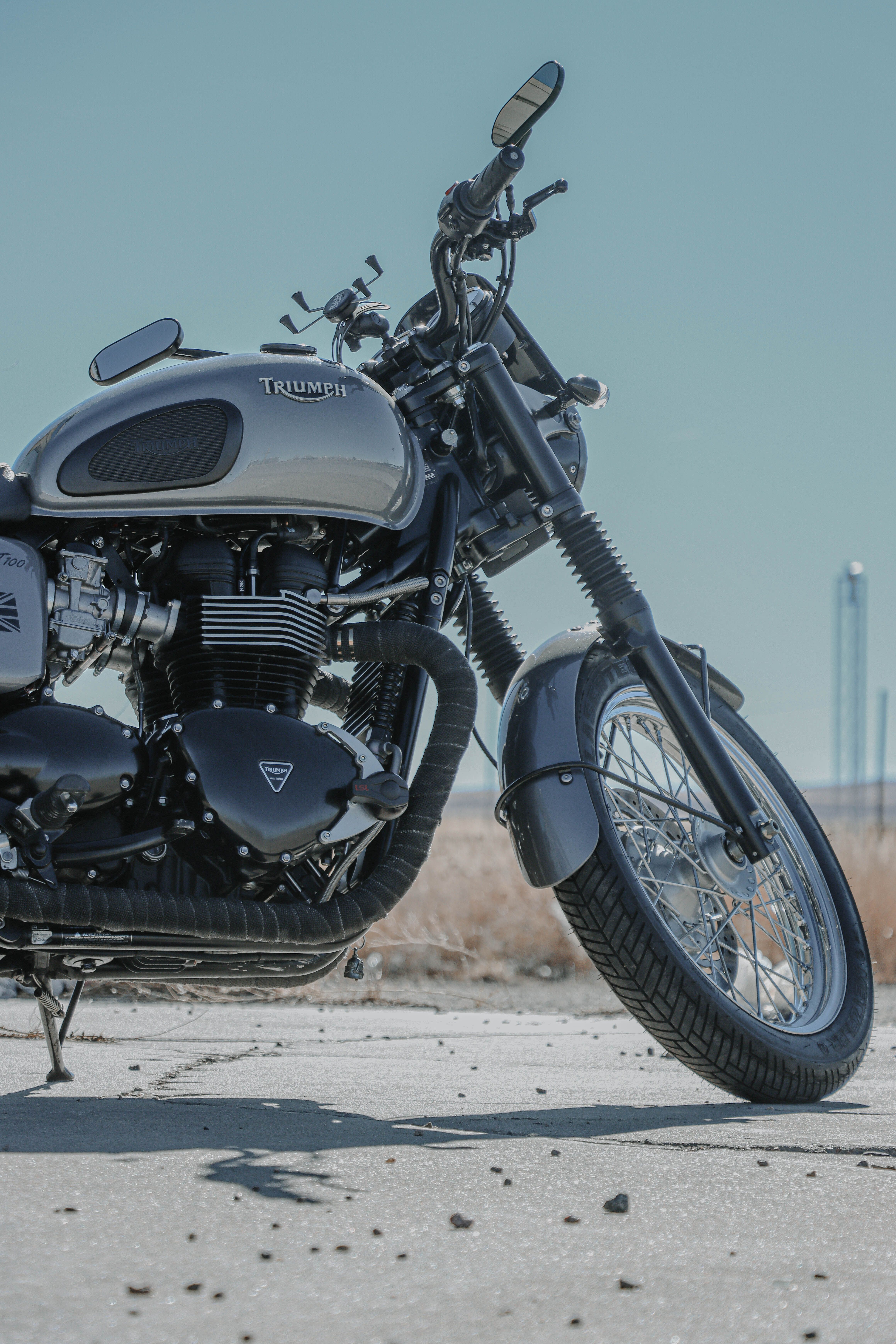 Close-up of the Front Axis of a Motorcycle · Free Stock Photo