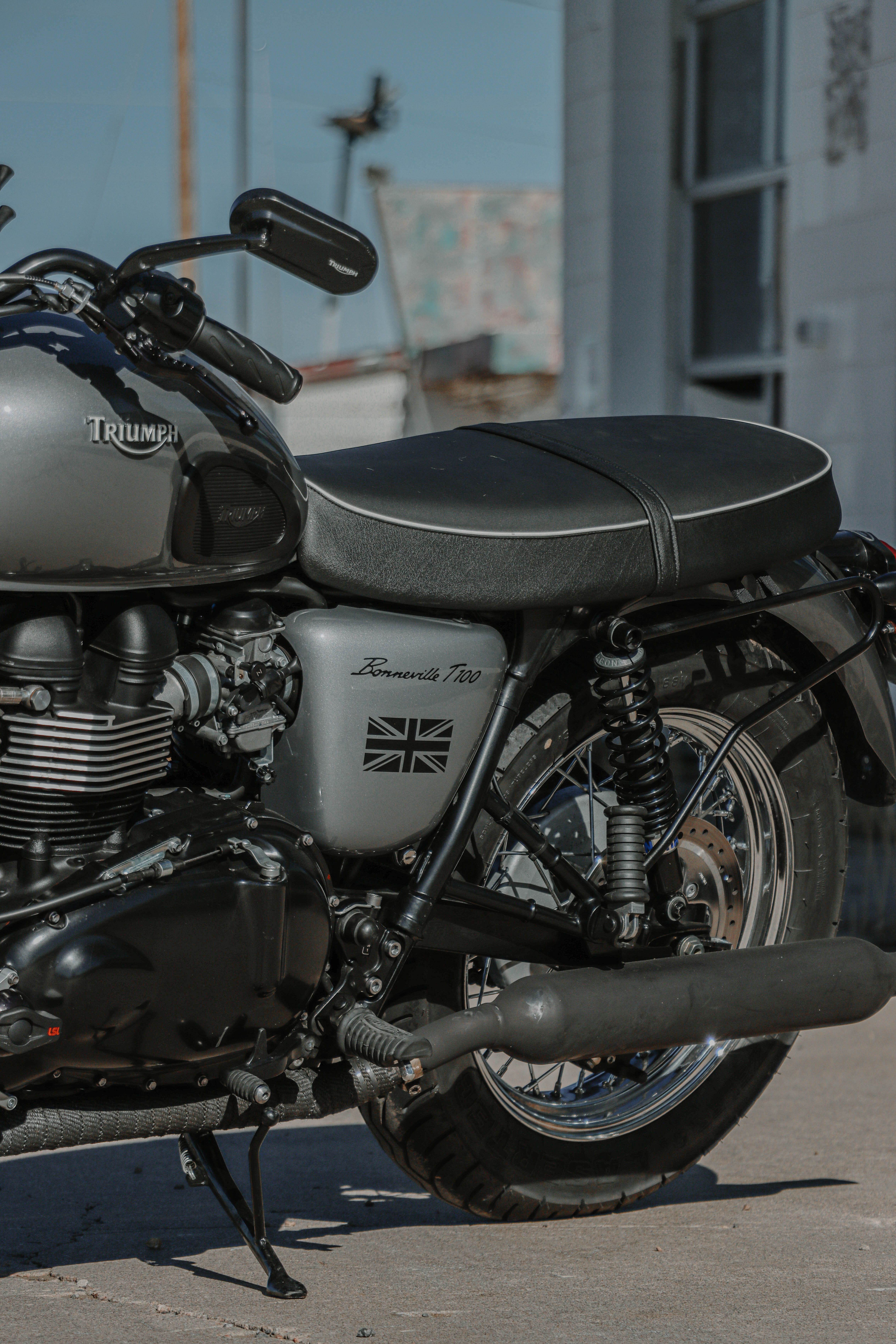 A Black Motorcycle with Classic Design · Free Stock Photo