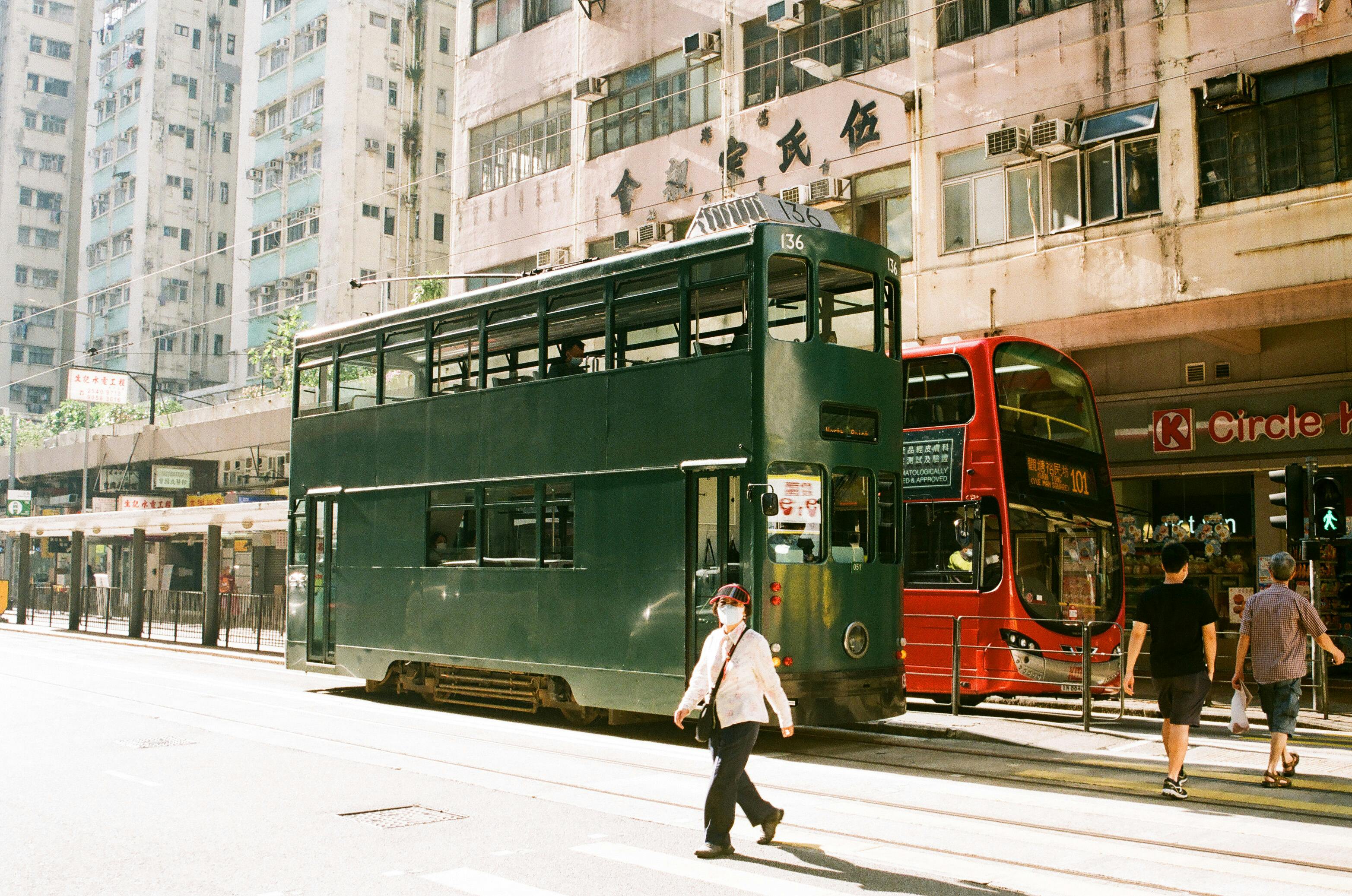 Two Storey Public Transport on City Street · Free Stock Photo