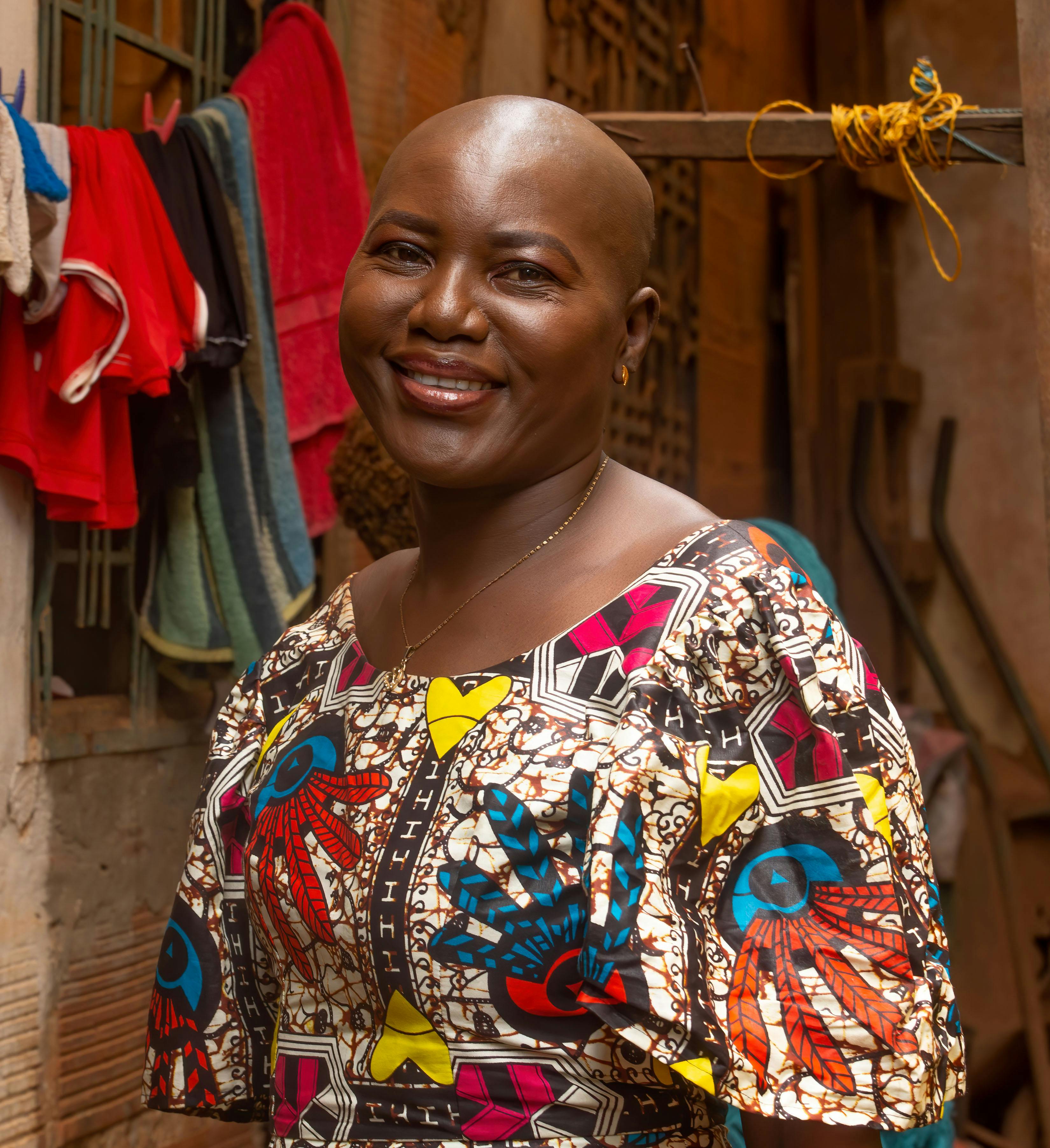 Happy Bold Woman · Free Stock Photo