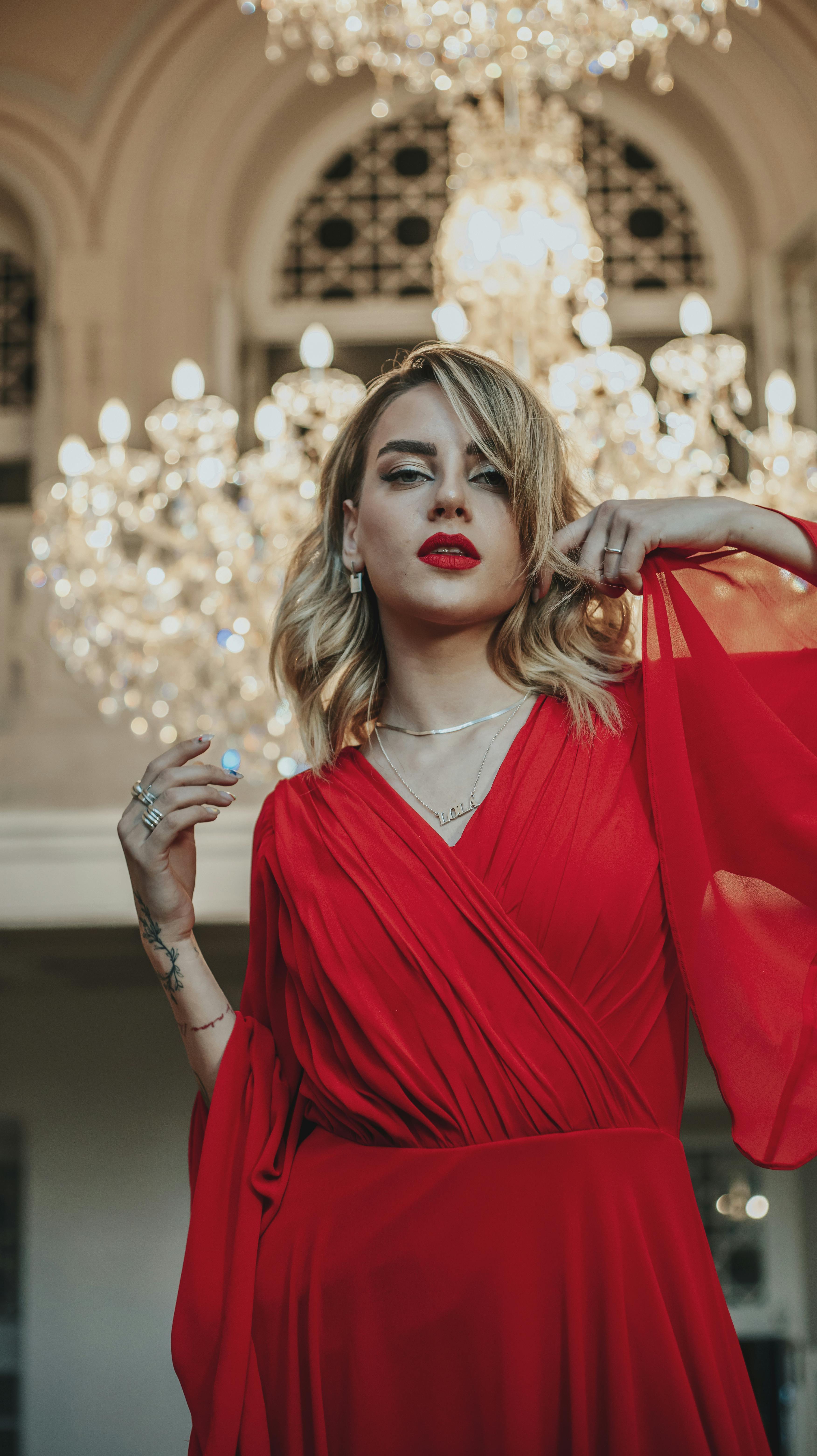 Beautiful Woman in Red Dress · Free Stock Photo