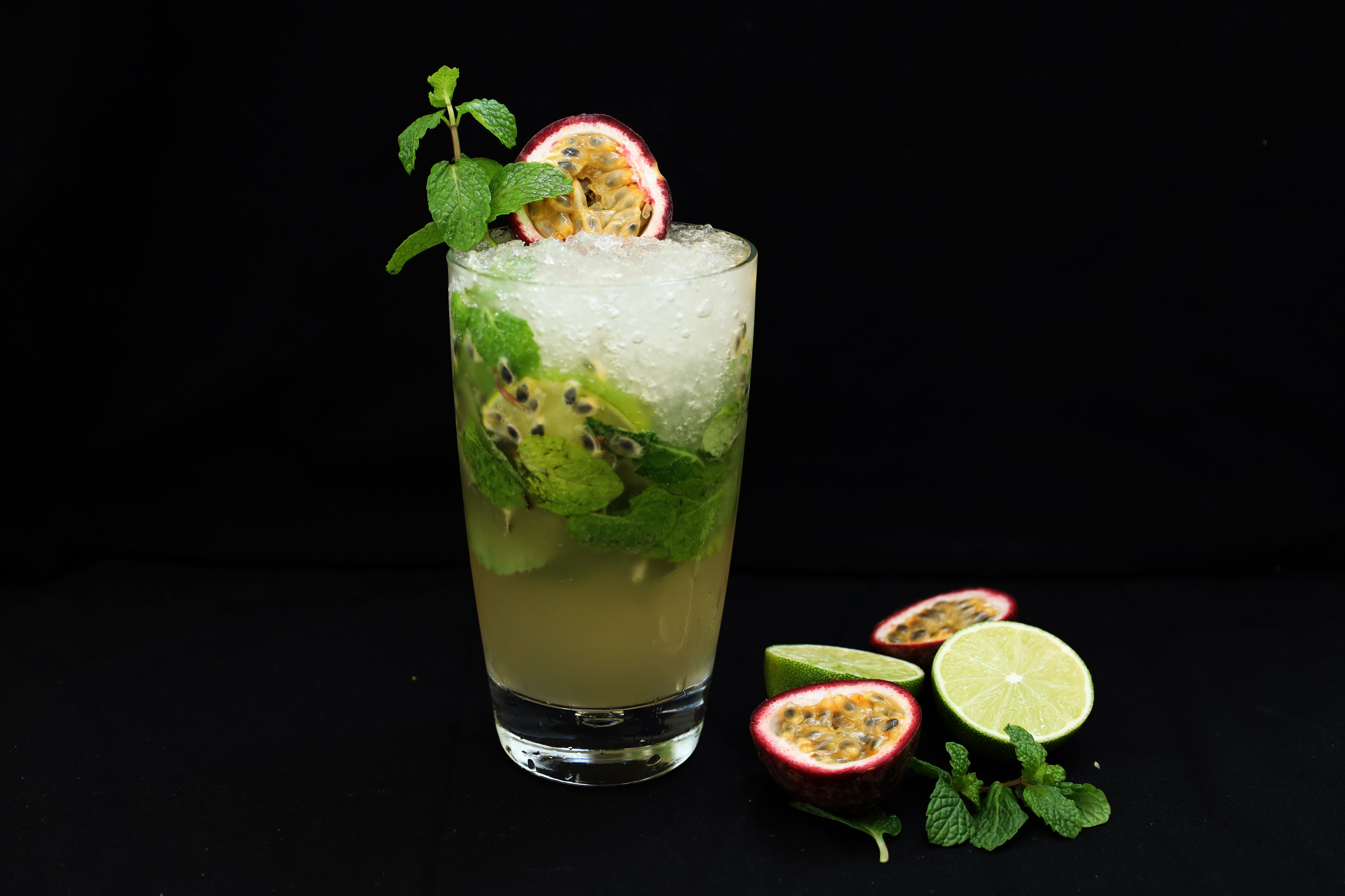 Green Cocktail with a Straw · Free Stock Photo