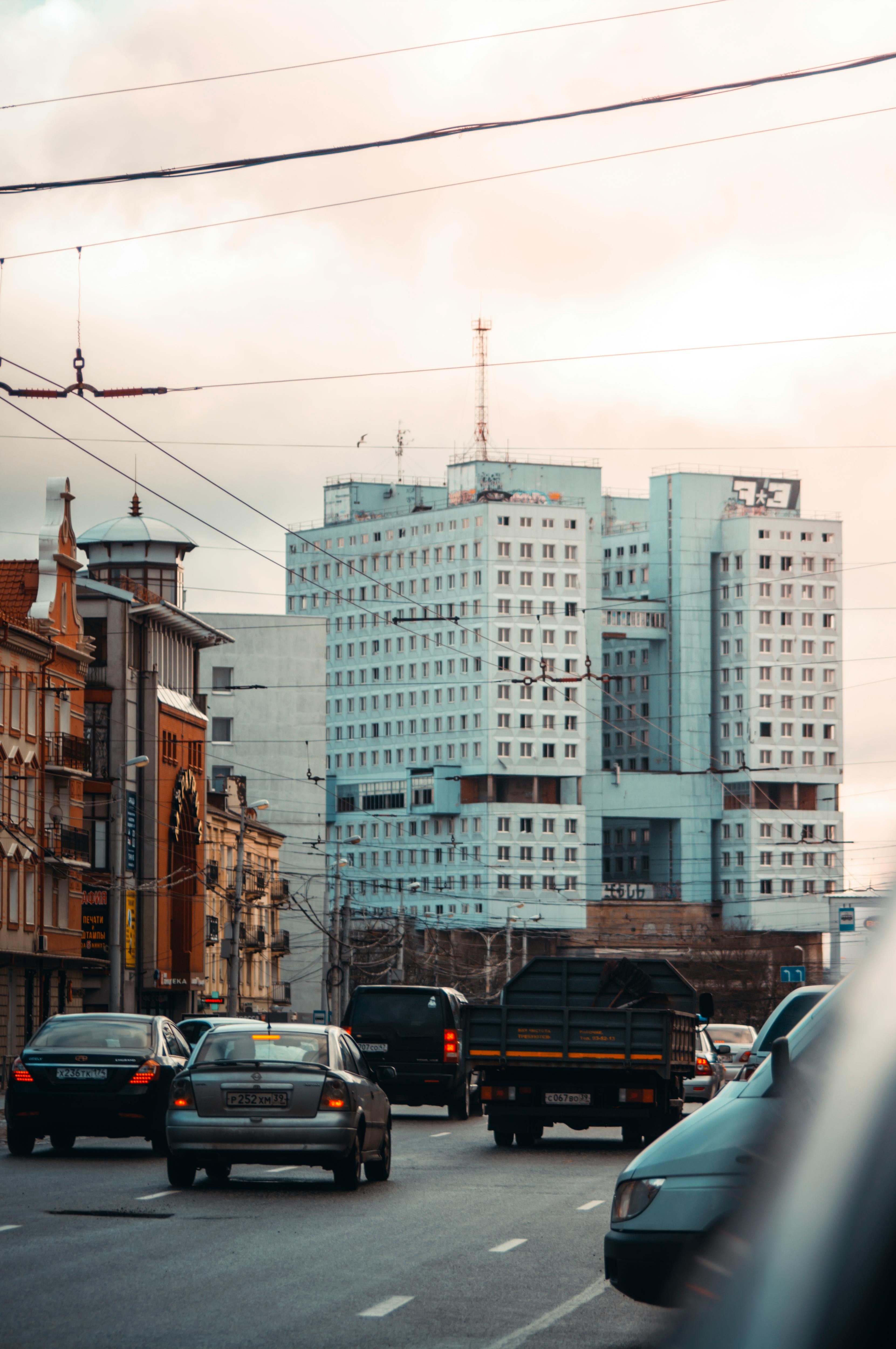 Cars Driving on a Busy Road in a City · Free Stock Photo