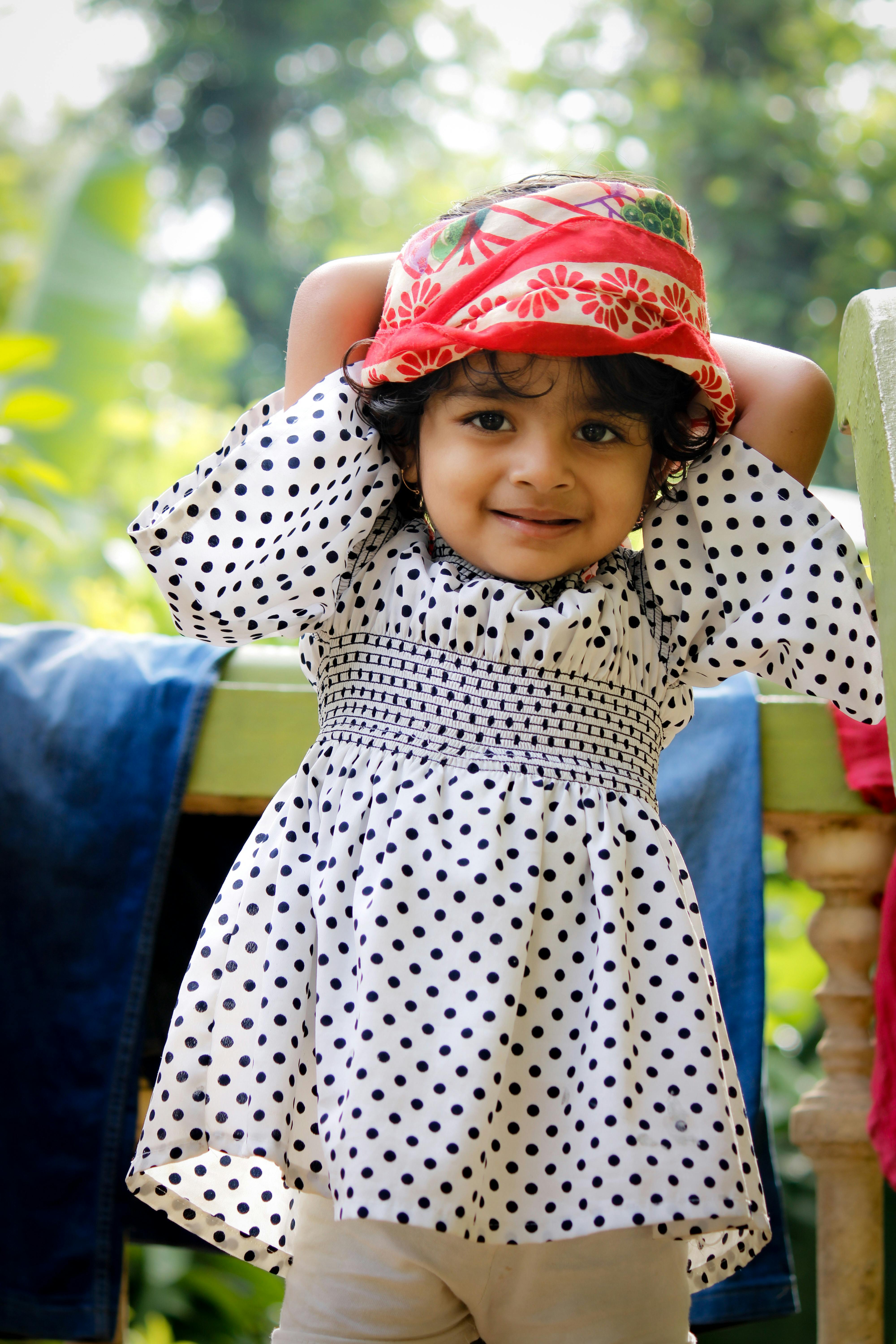 Little Boy with Red Dot on Forehead · Free Stock Photo