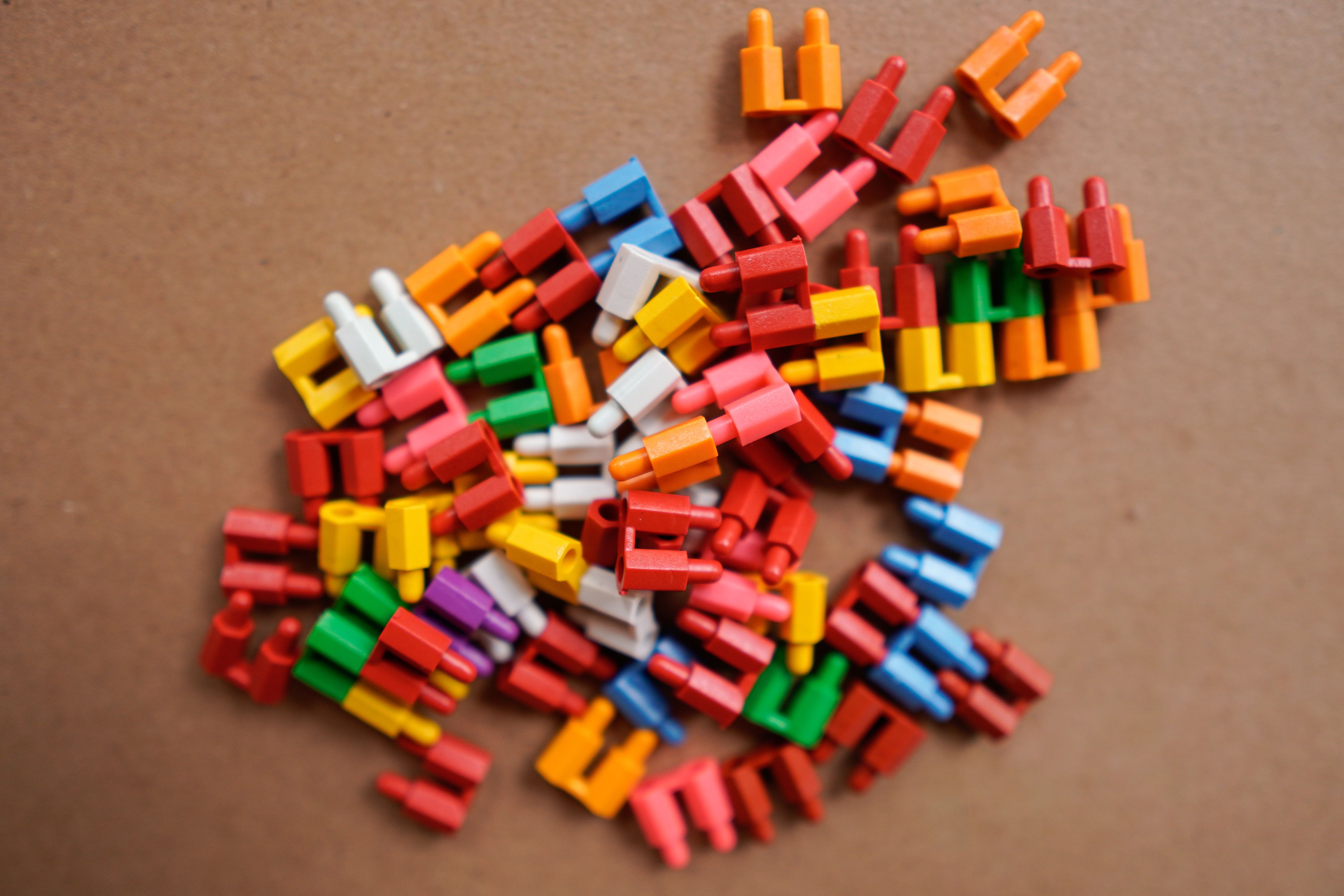 Multi Colored Plastic Building Blocks · Free Stock Photo