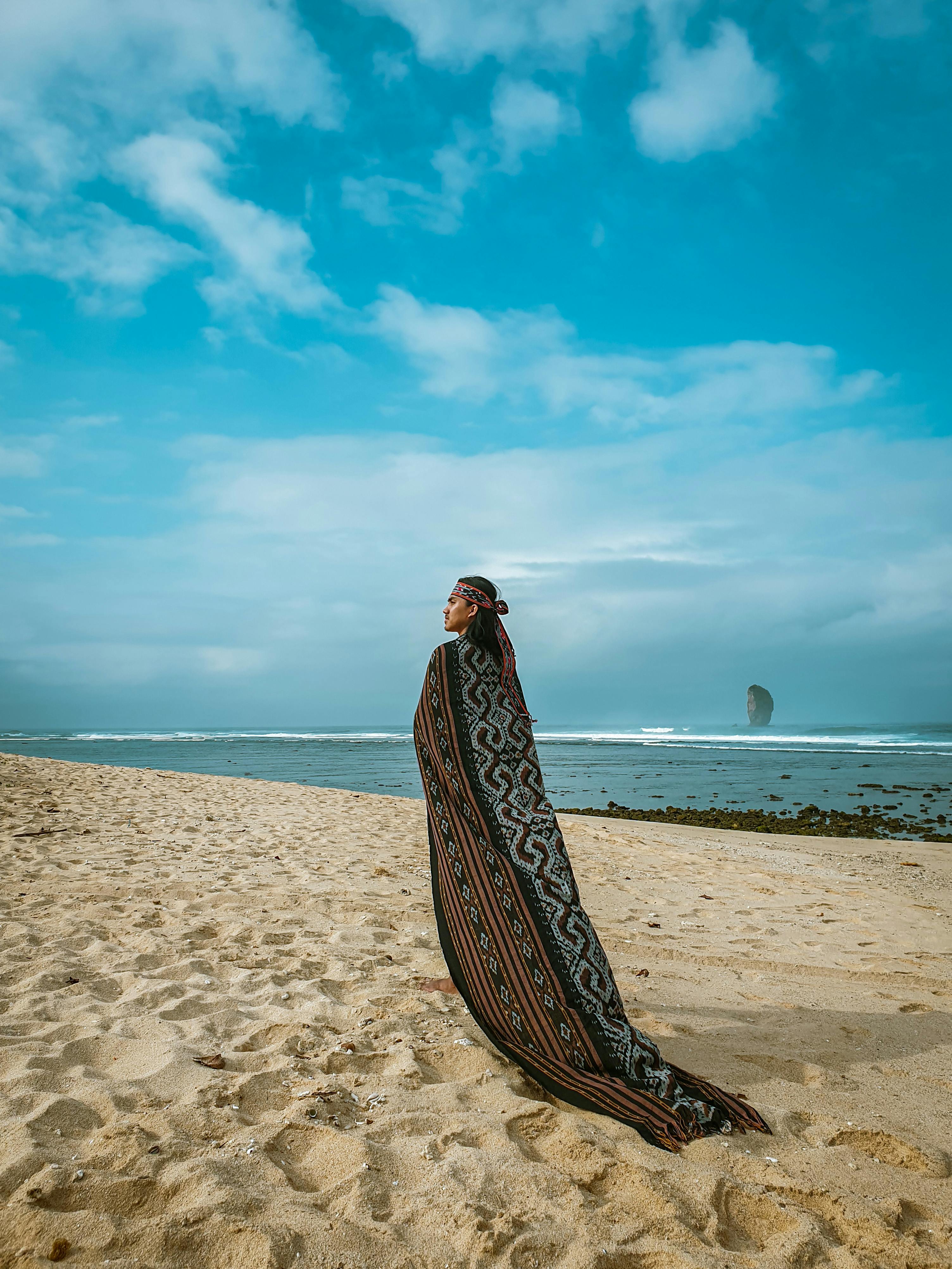 A Man Covered by a Fabric on a Clothesline · Free Stock Photo