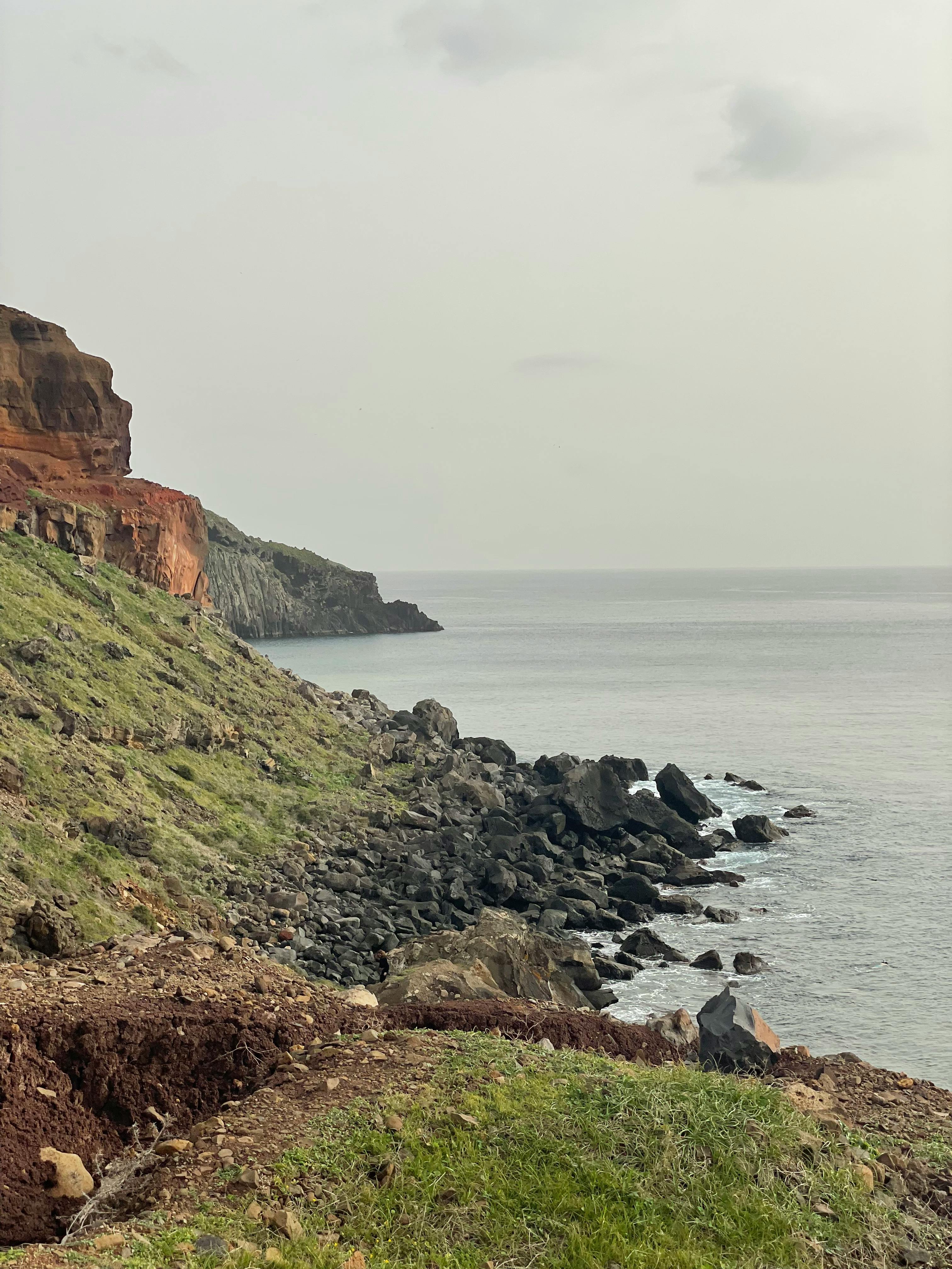 Brown Rock Formations Beside Sea · Free Stock Photo