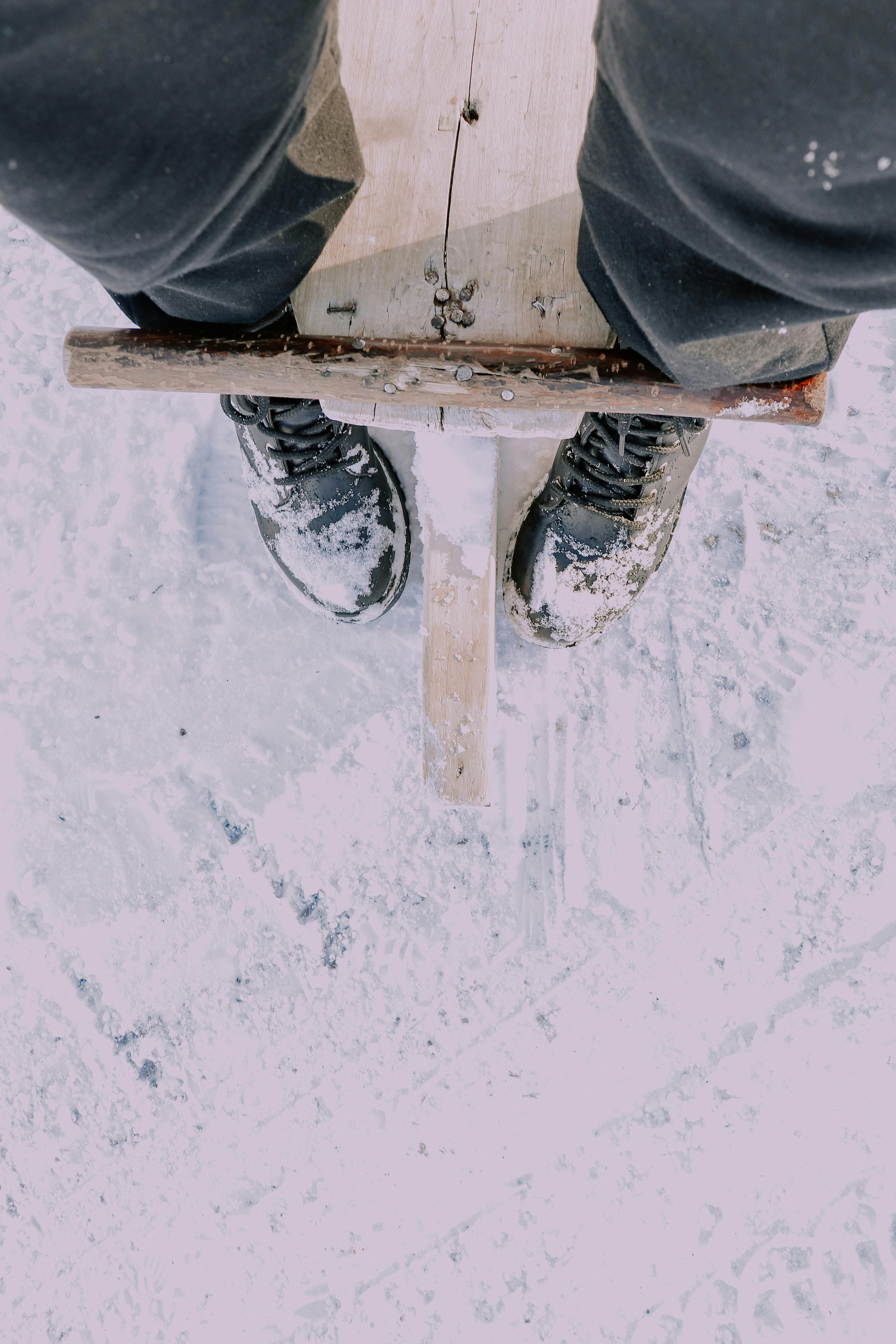 Person Standing in the Snow · Free Stock Photo