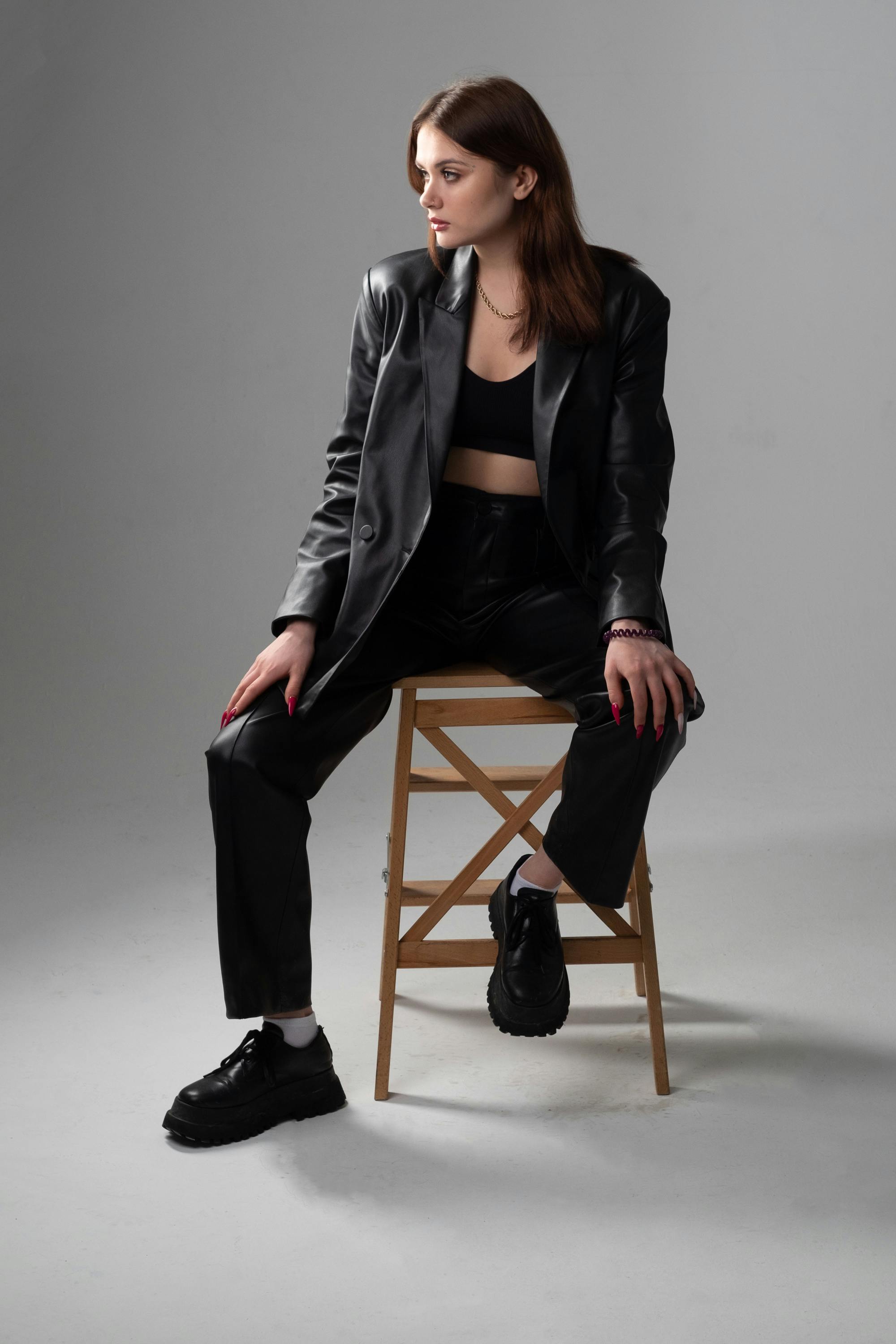 Women in Leather Clothing Showing Their Legs · Free Stock Photo