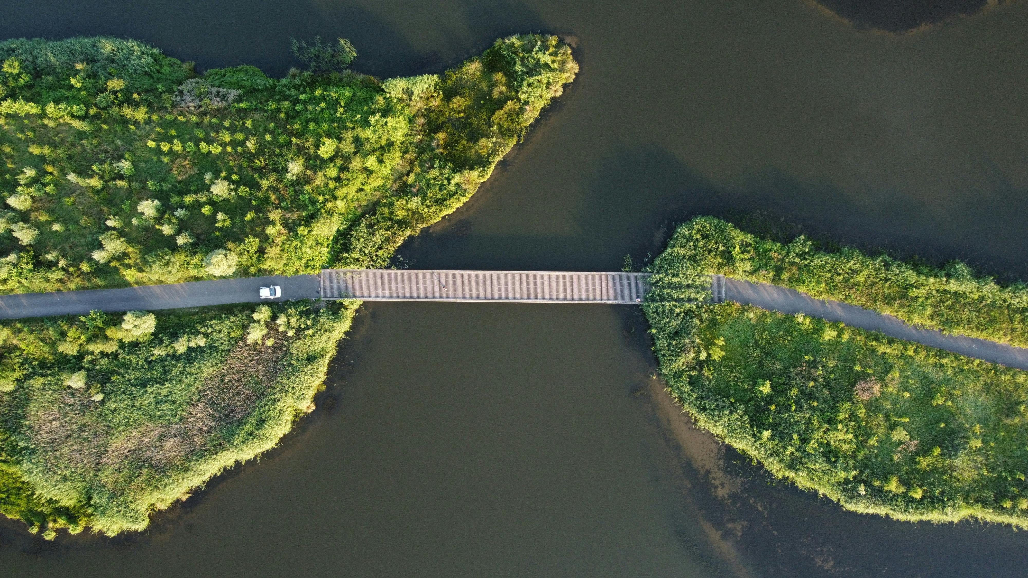 Aerial Photography of a Bridge Connecting Islands · Free Stock Photo