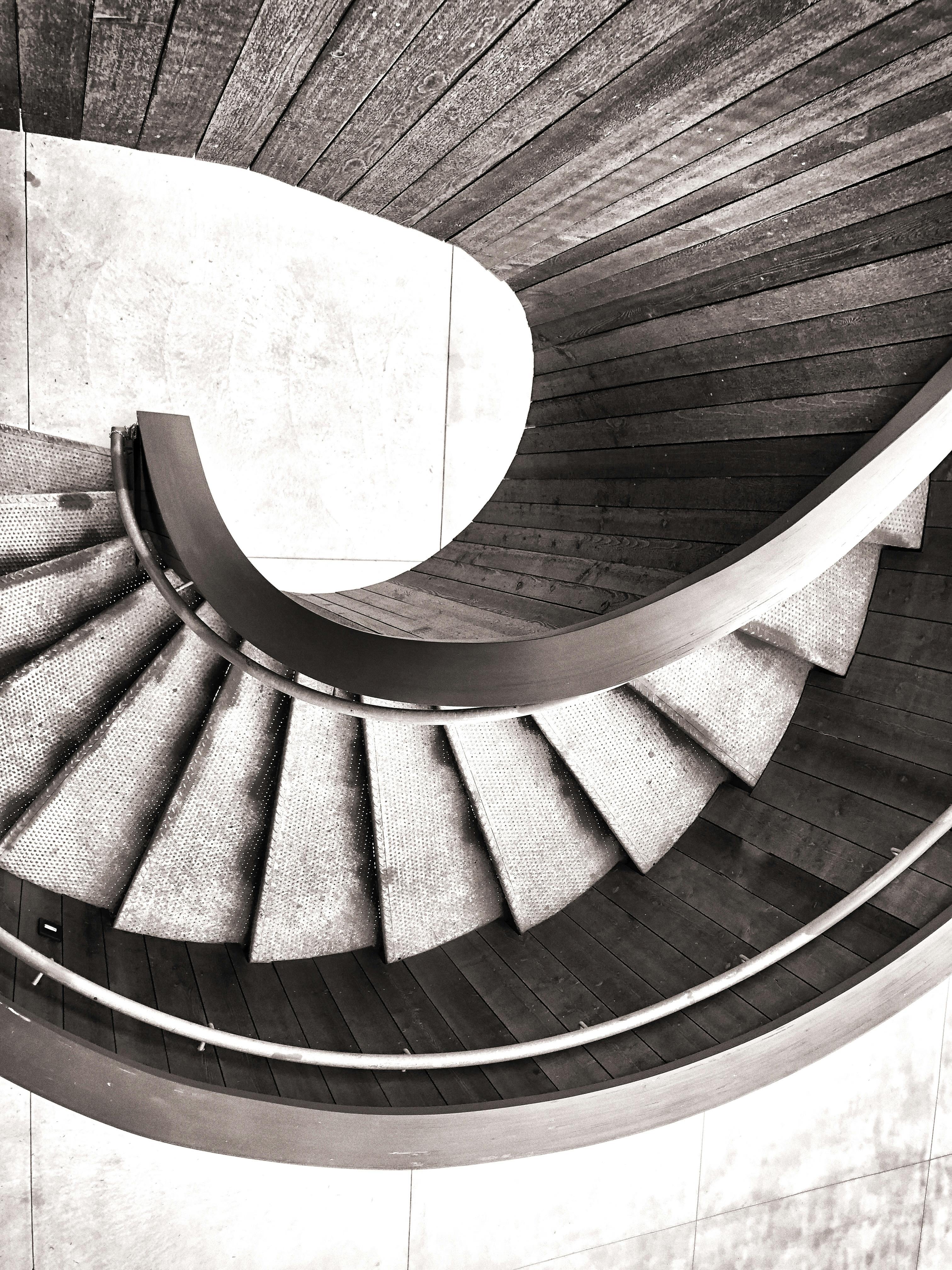 Aerial Photography of Spiral Stairs · Free Stock Photo