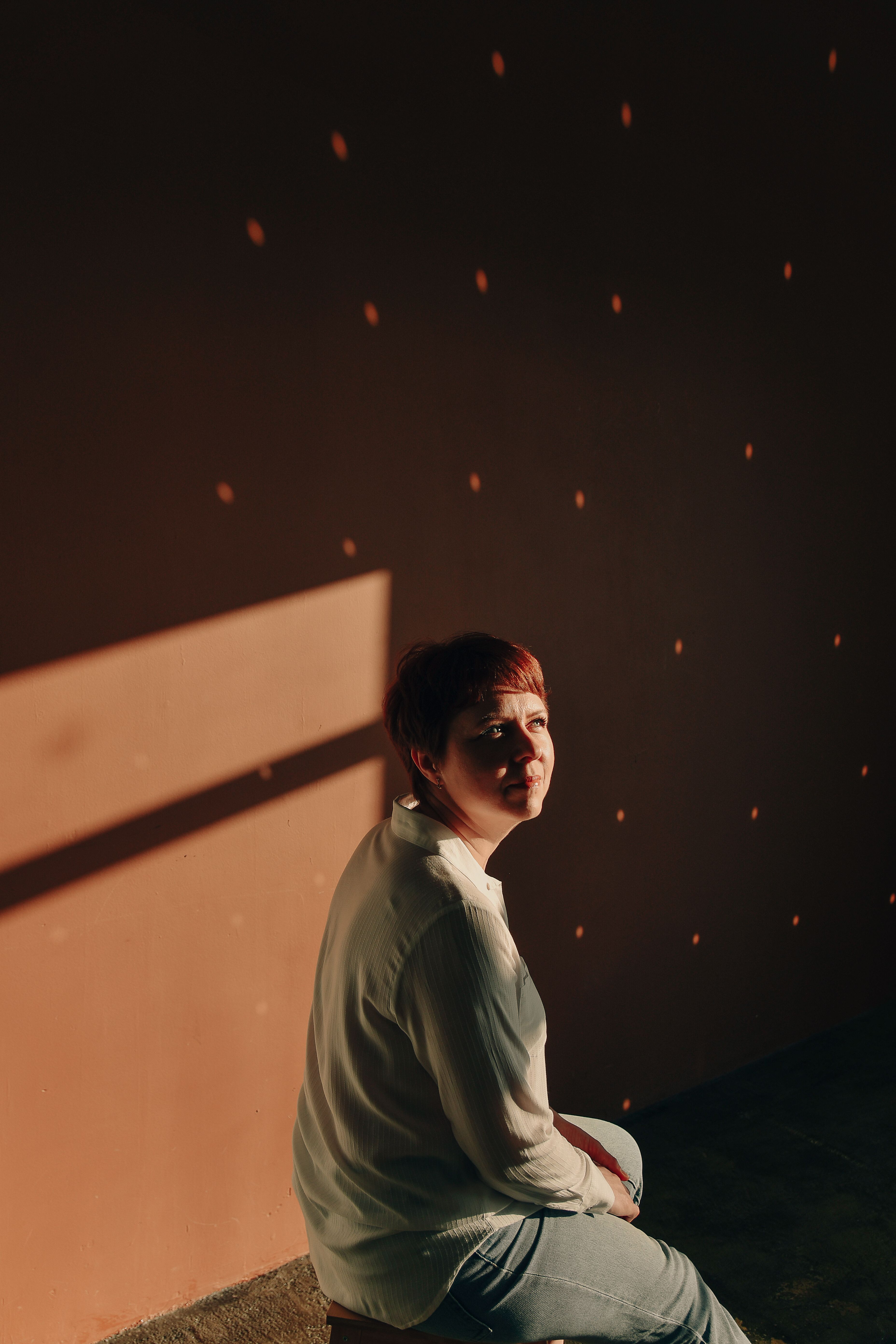 Portrait of Sitting Woman · Free Stock Photo