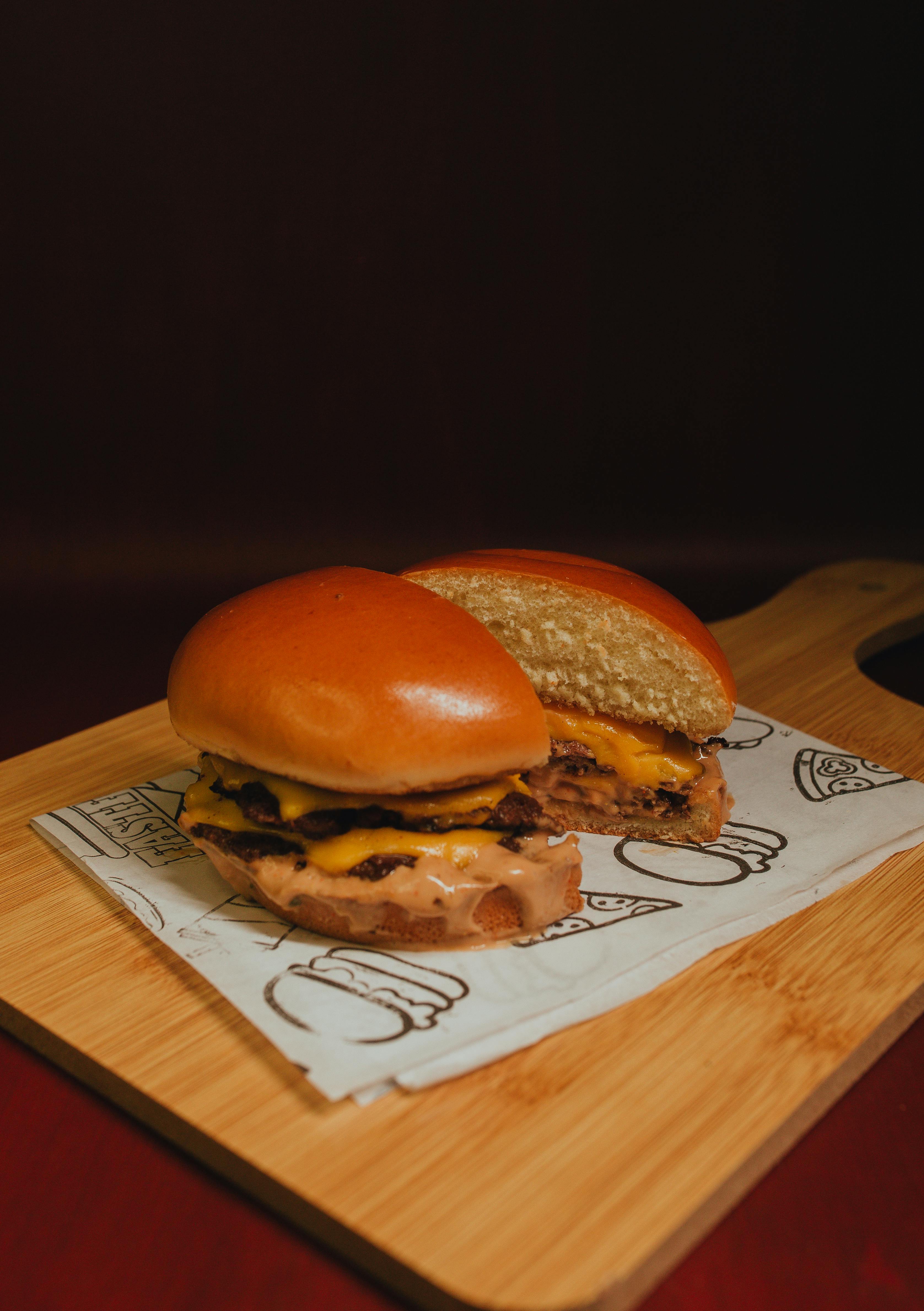 Bread Slice With Burger · Free Stock Photo