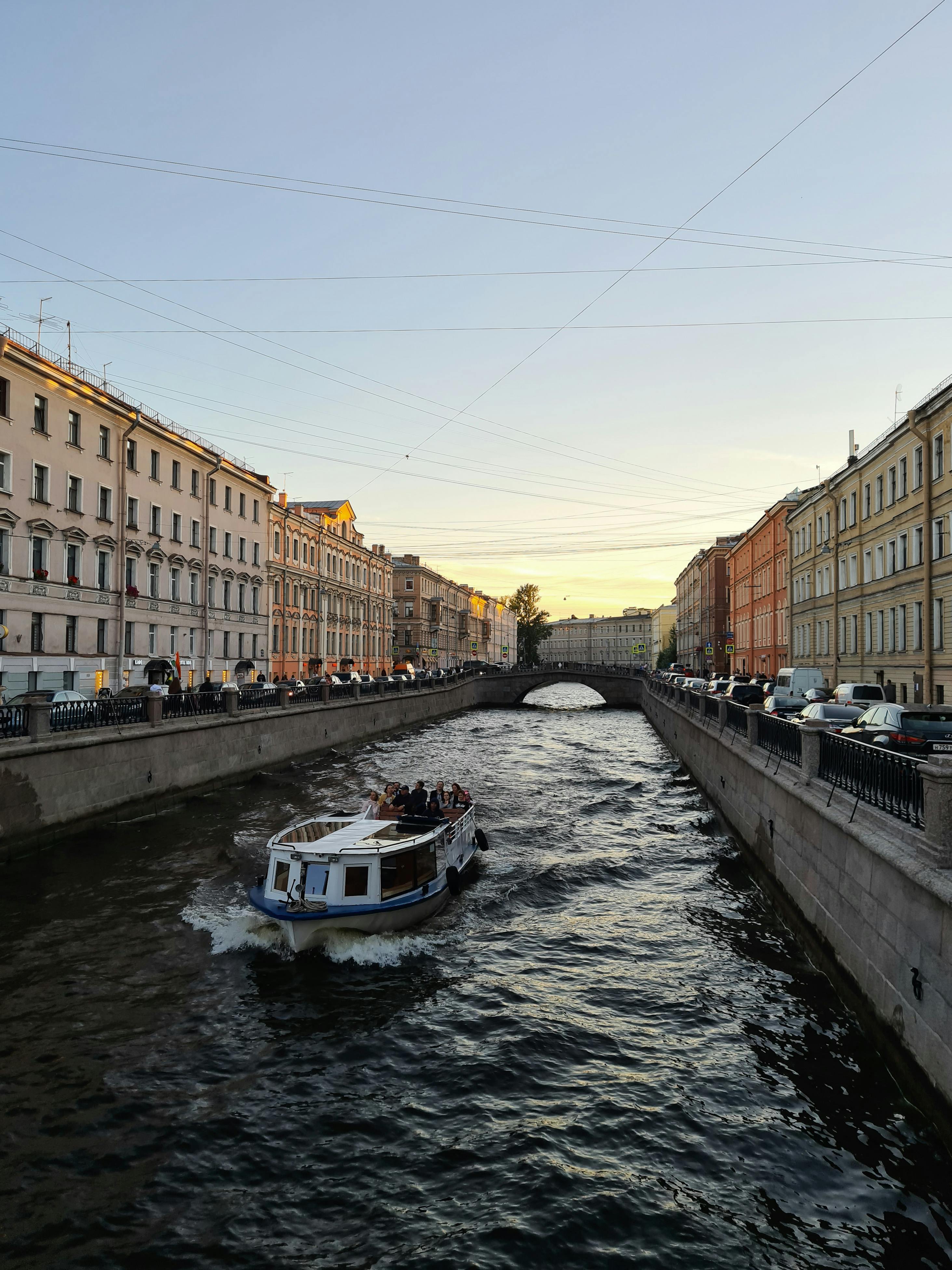A Canal Between Concrete Buildings · Free Stock Photo