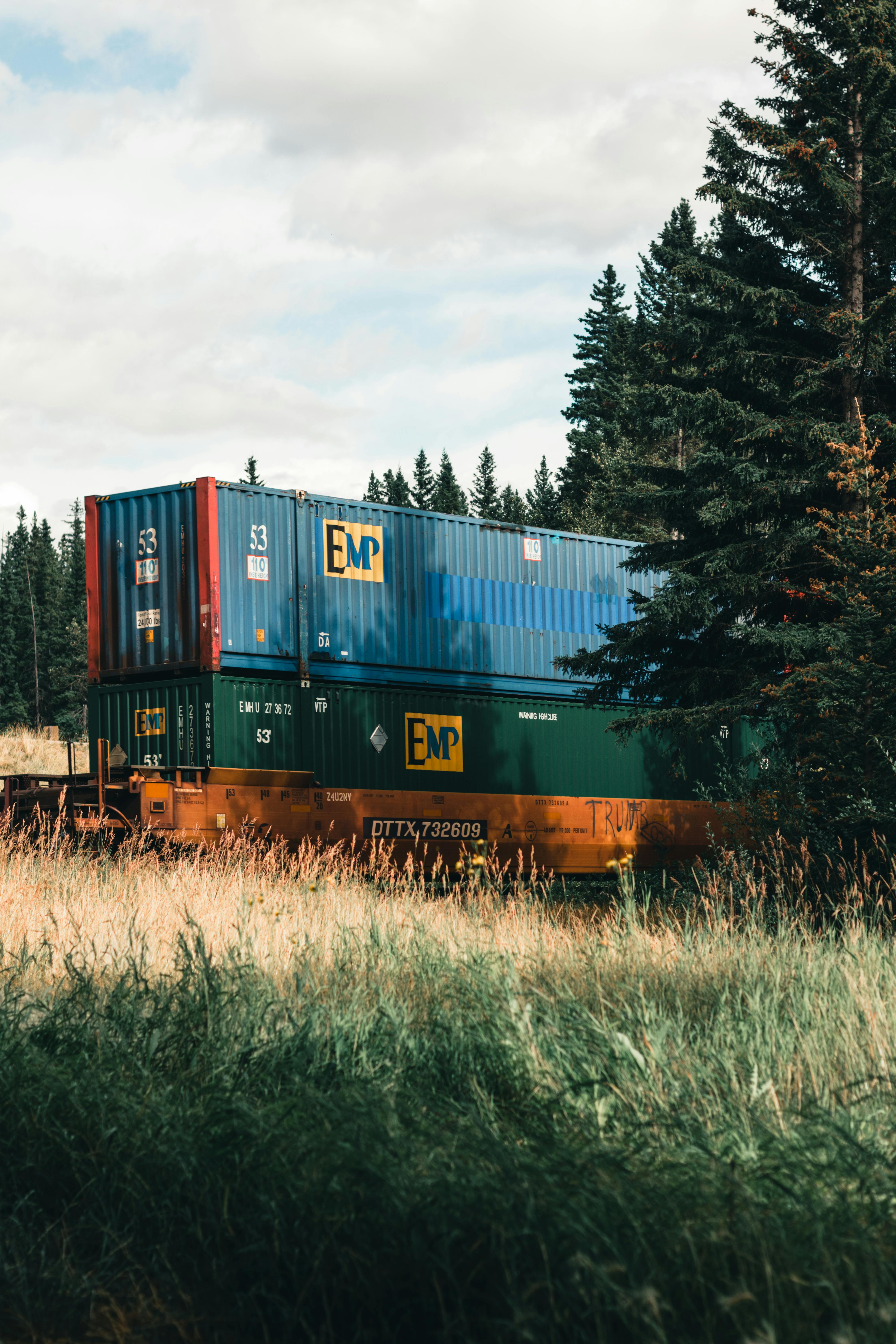 Containers in Countryside · Free Stock Photo