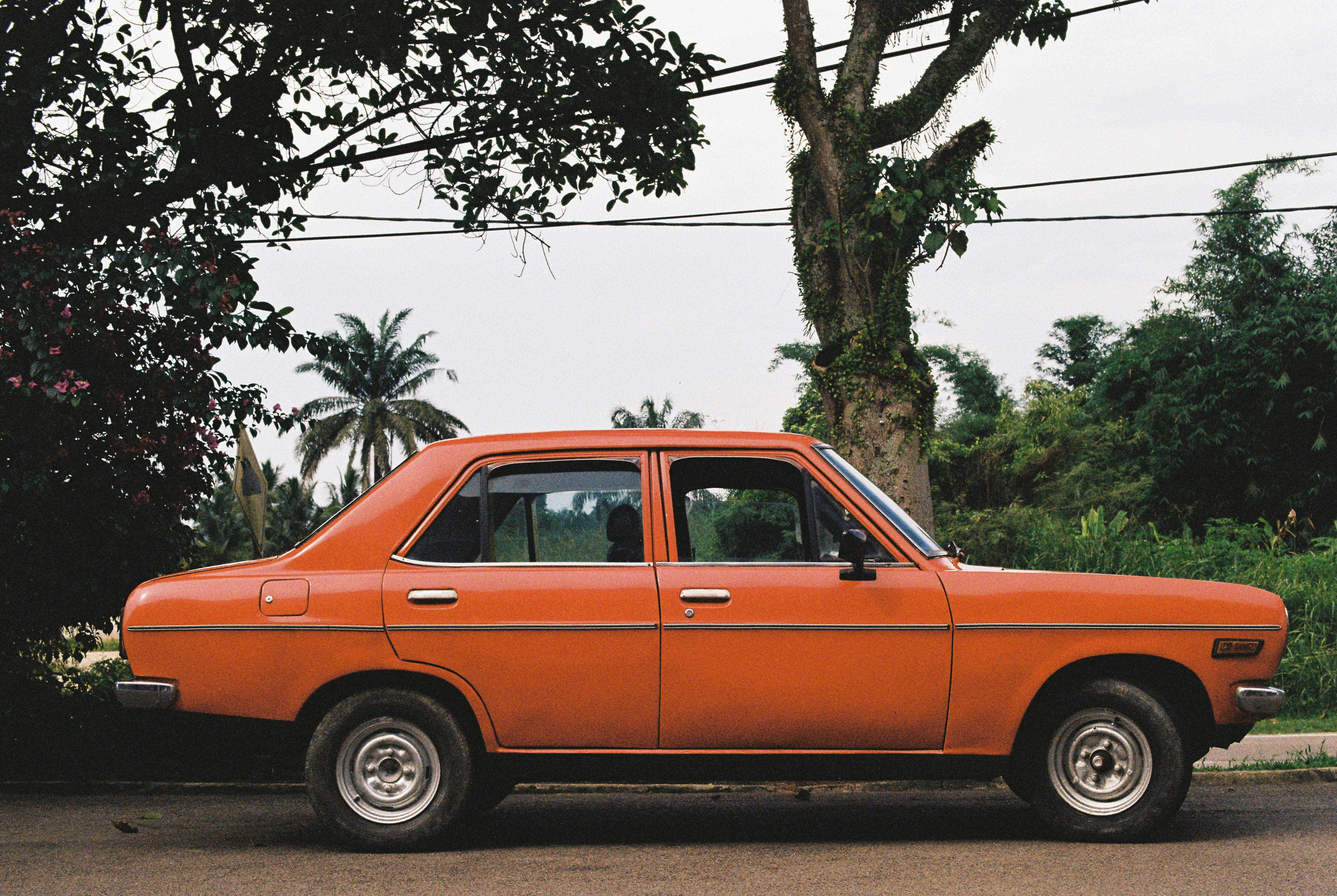 Old Orange Car · Free Stock Photo