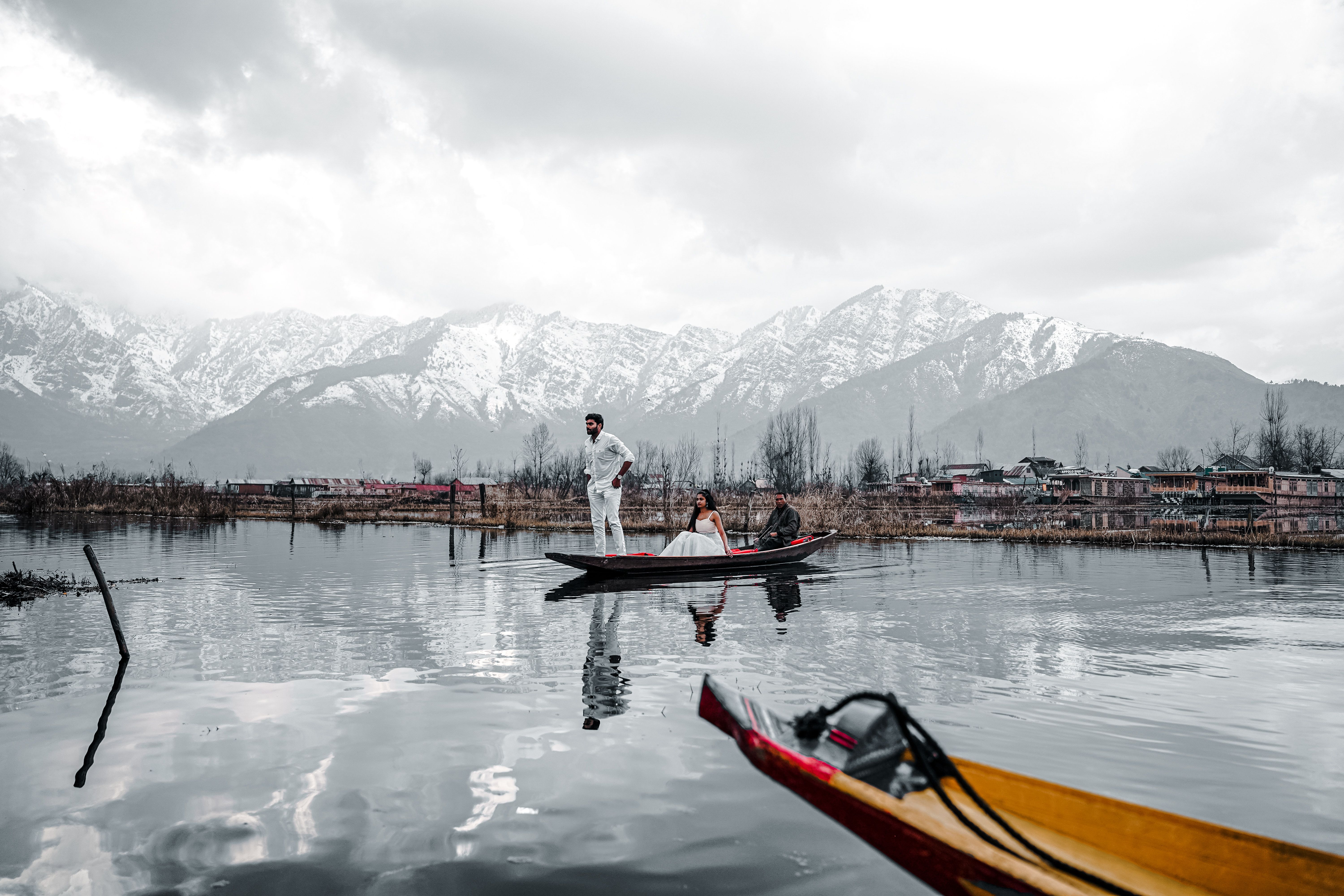People Riding a Boat on Lake · Free Stock Photo