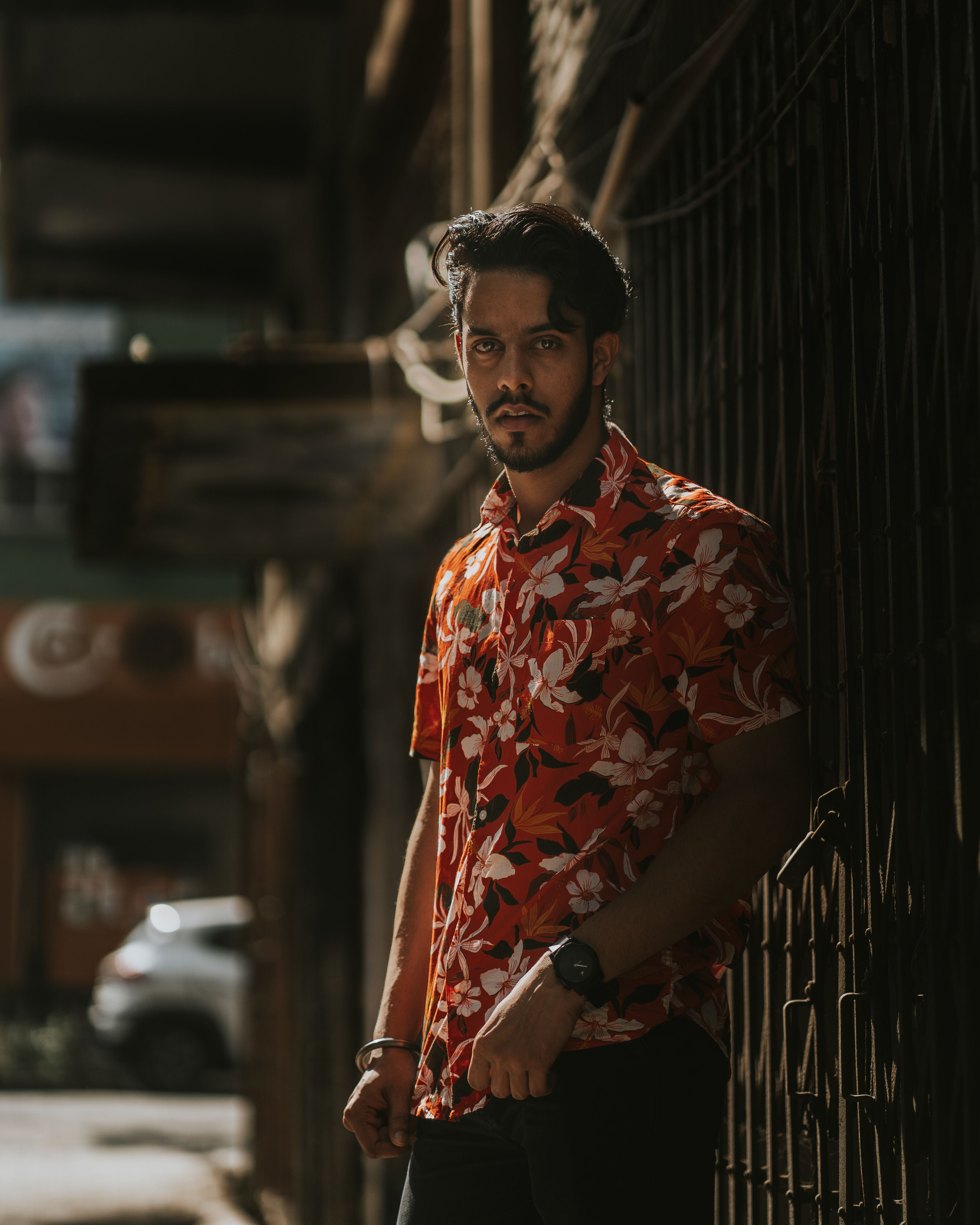 Portrait of a Man Crouching · Free Stock Photo
