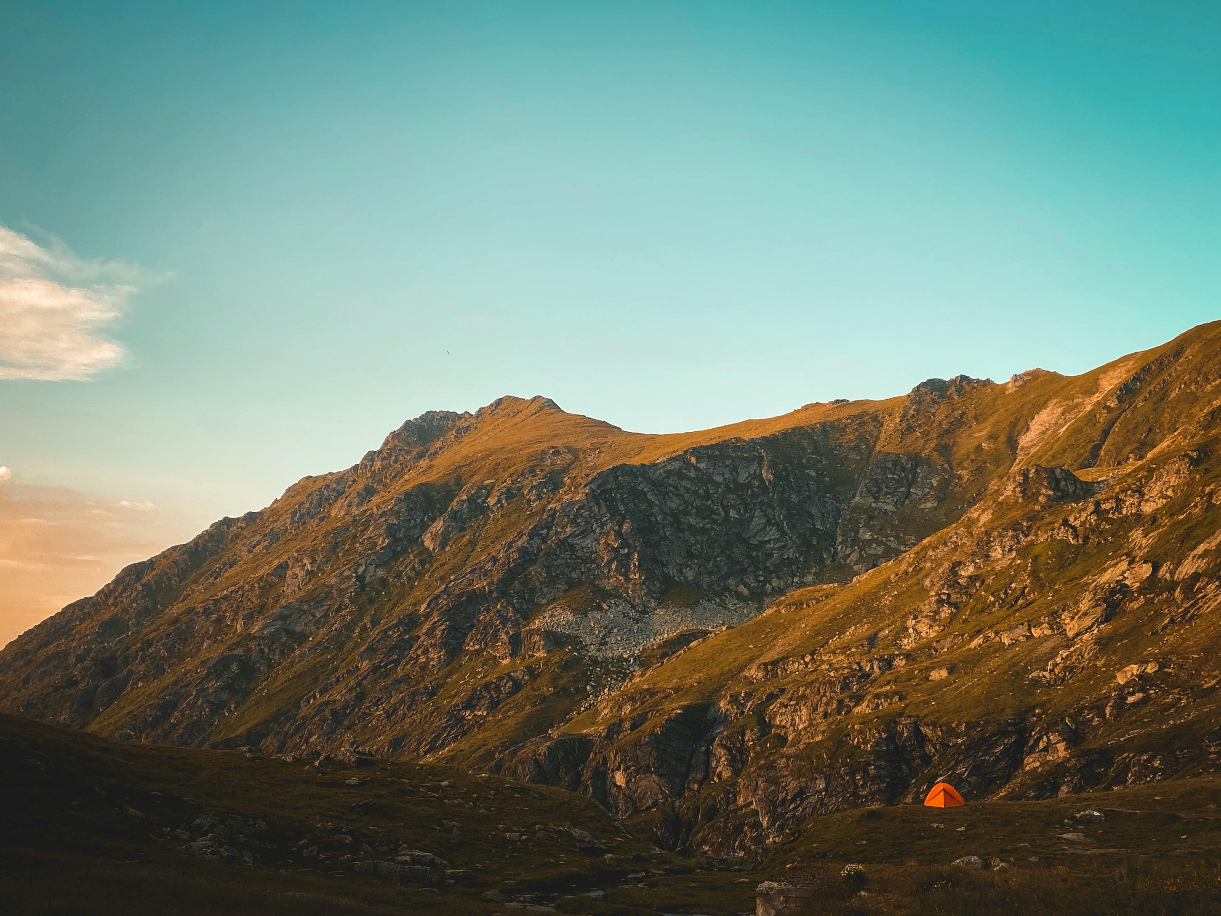 A Mountain Landscape under a Clear Blue Sky · Free Stock Photo