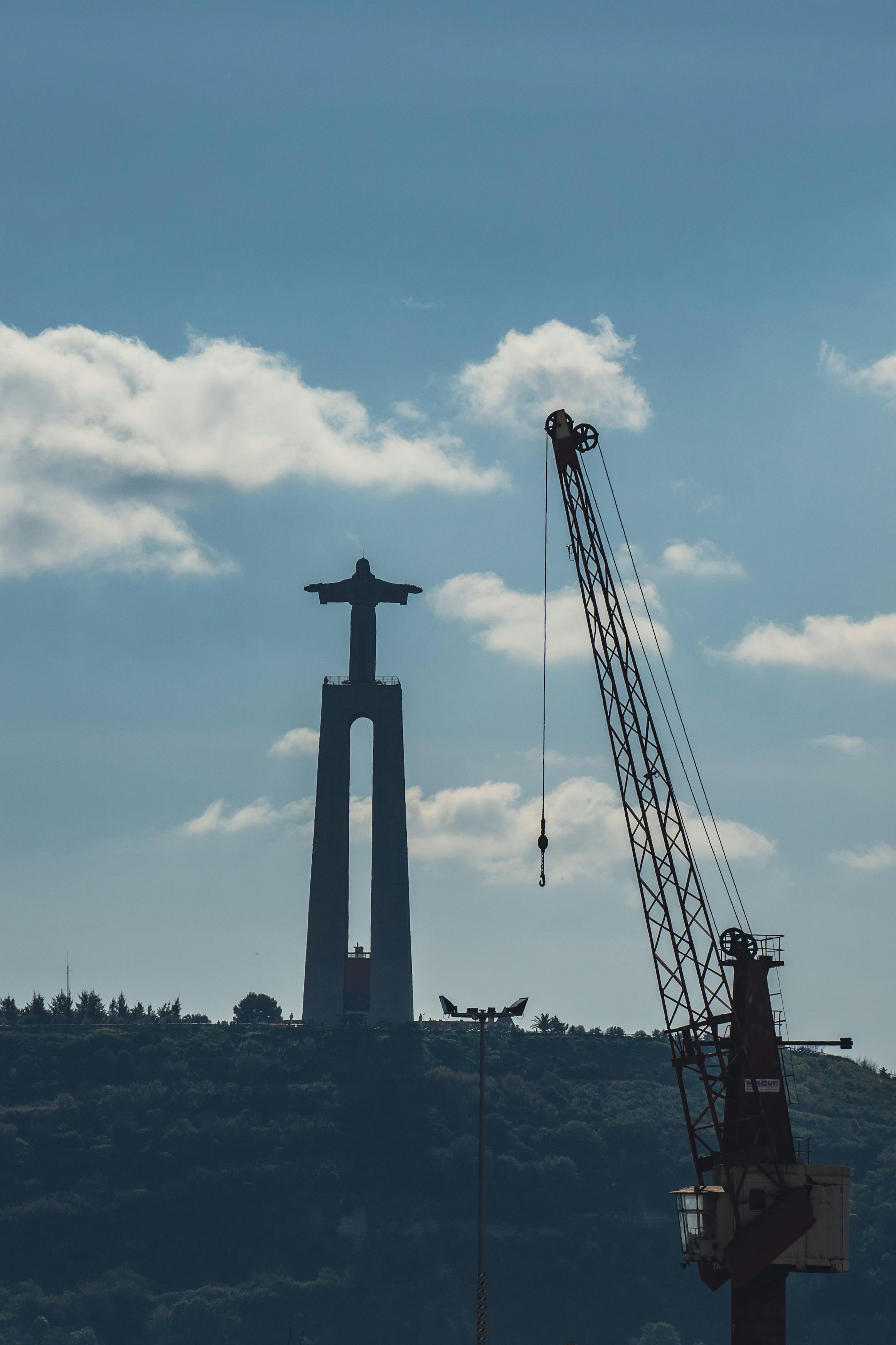 White Statue on Top of the Mountain · Free Stock Photo
