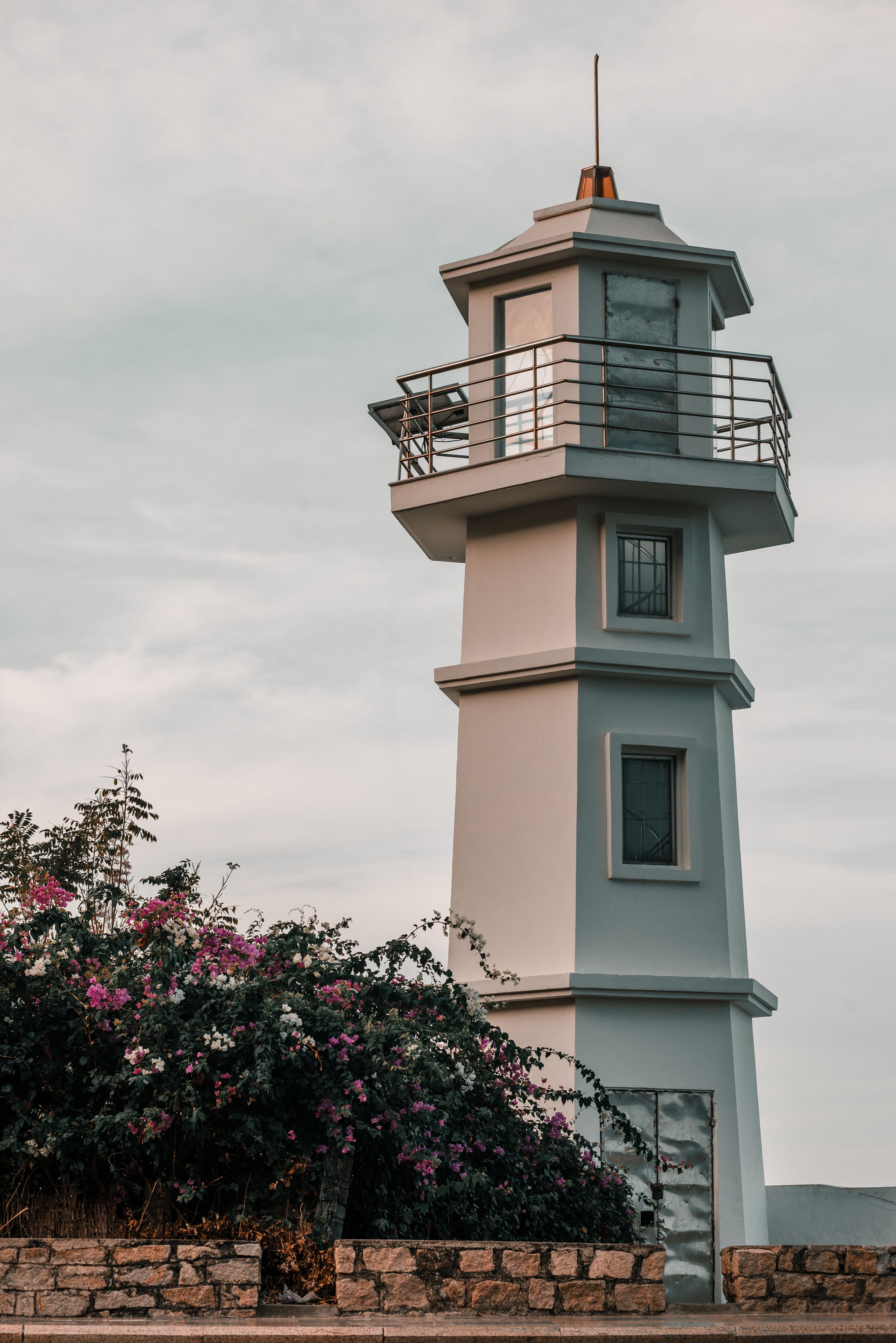 Flowering Plants Outside a Lighthouse · Free Stock Photo