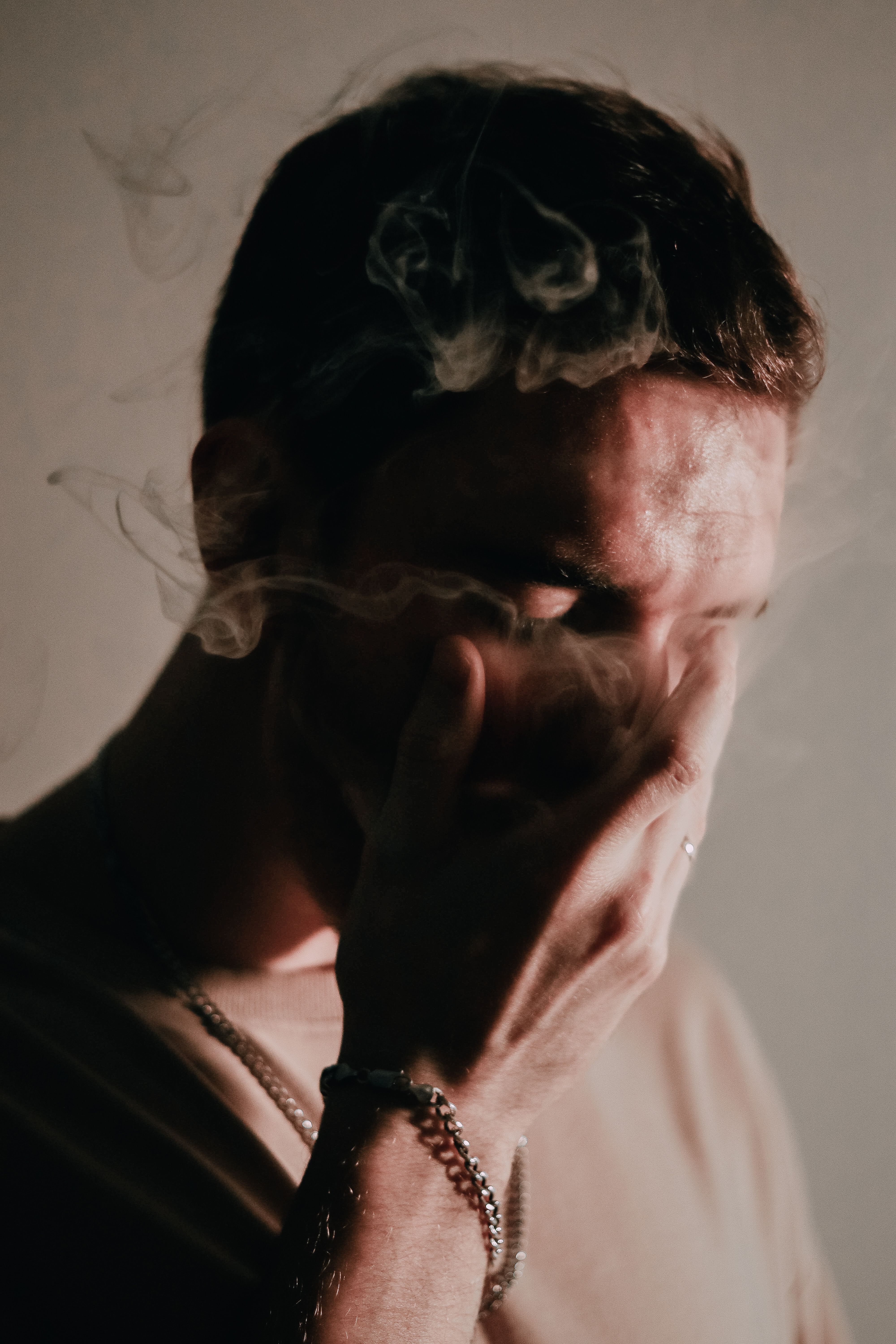 Man with Hand on Face · Free Stock Photo