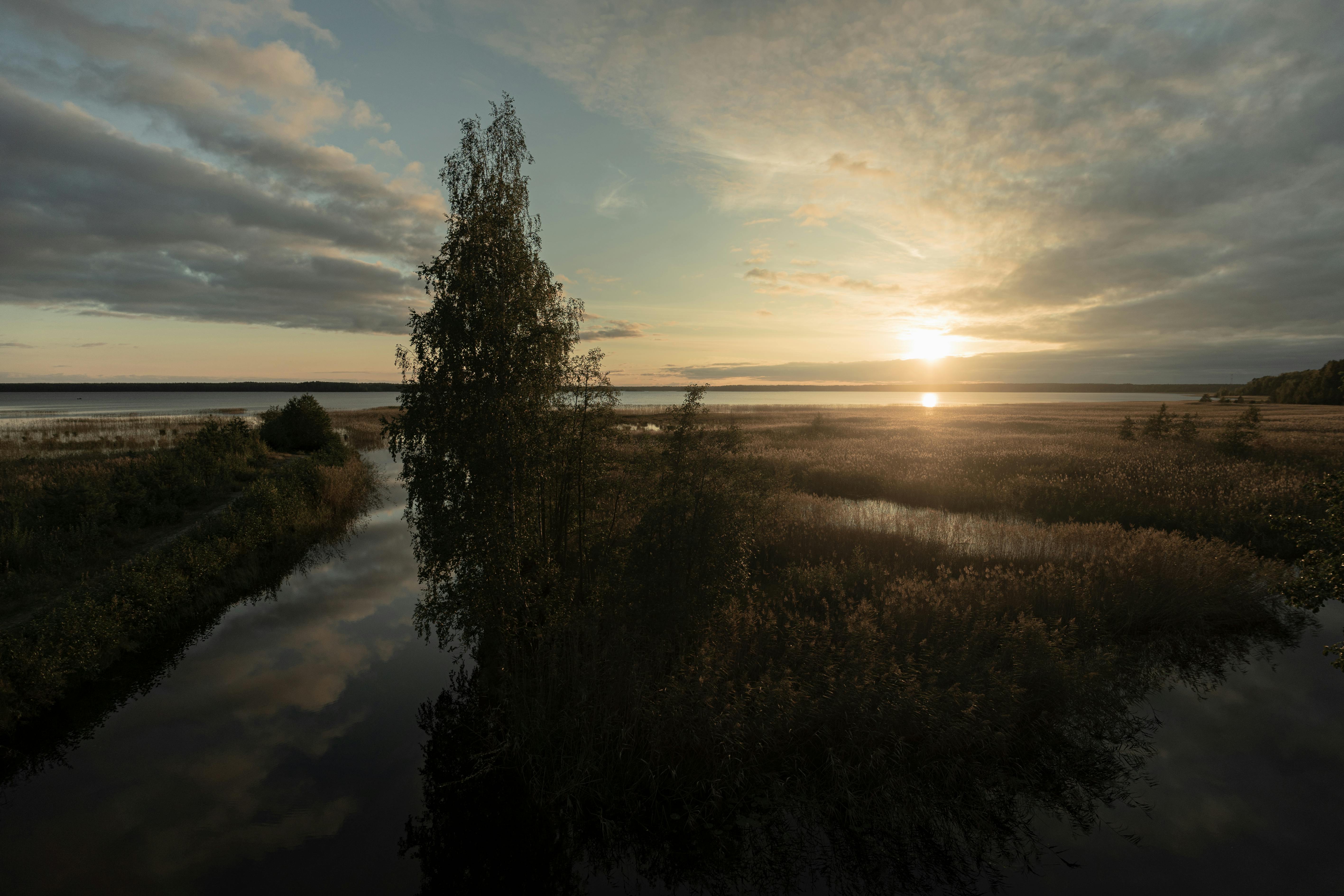 Sunset View on Body of Water · Free Stock Photo