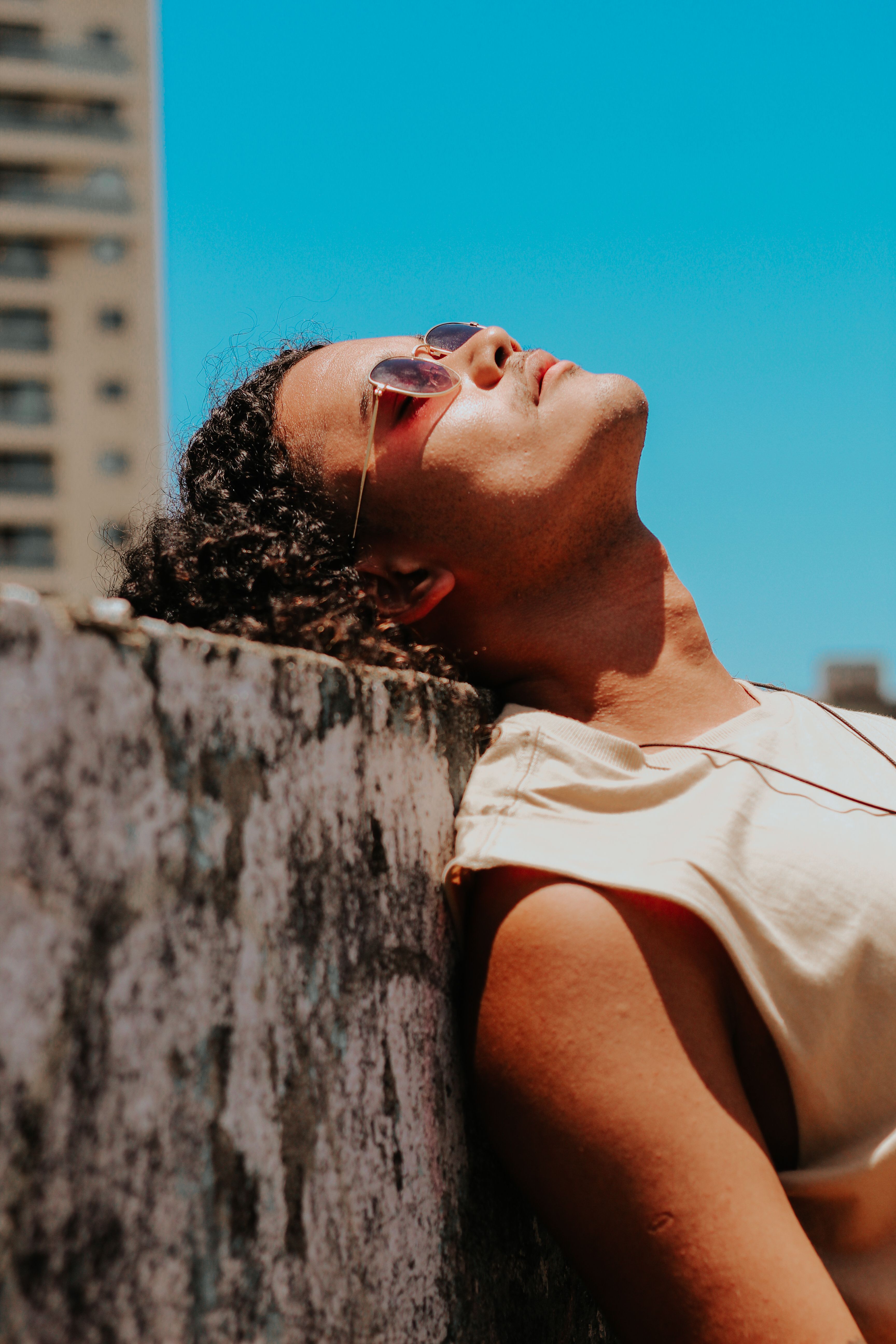 Woman in Black Leaning Backwards · Free Stock Photo