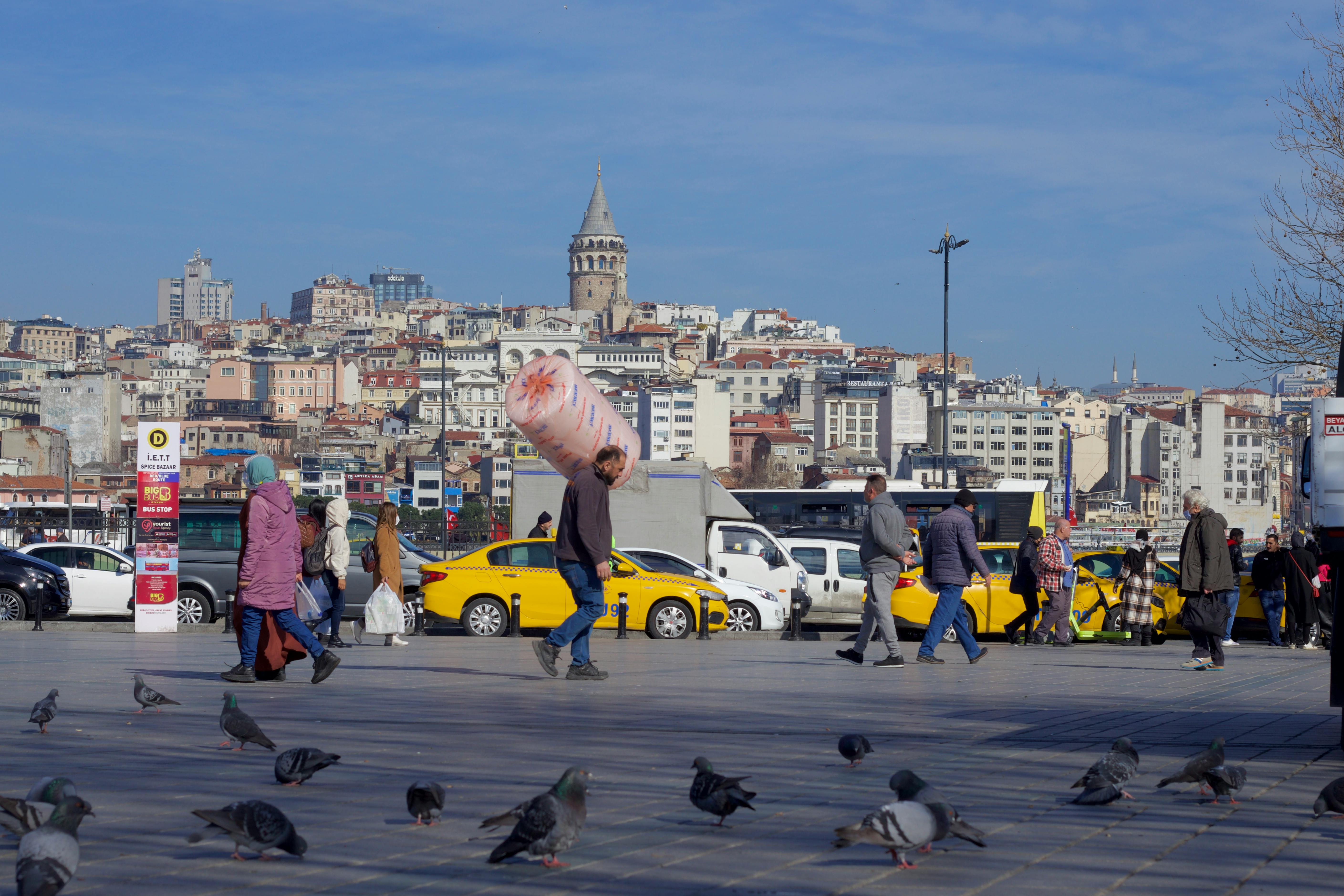 Cityscape of Istanbul and People on the Street · Free Stock Photo