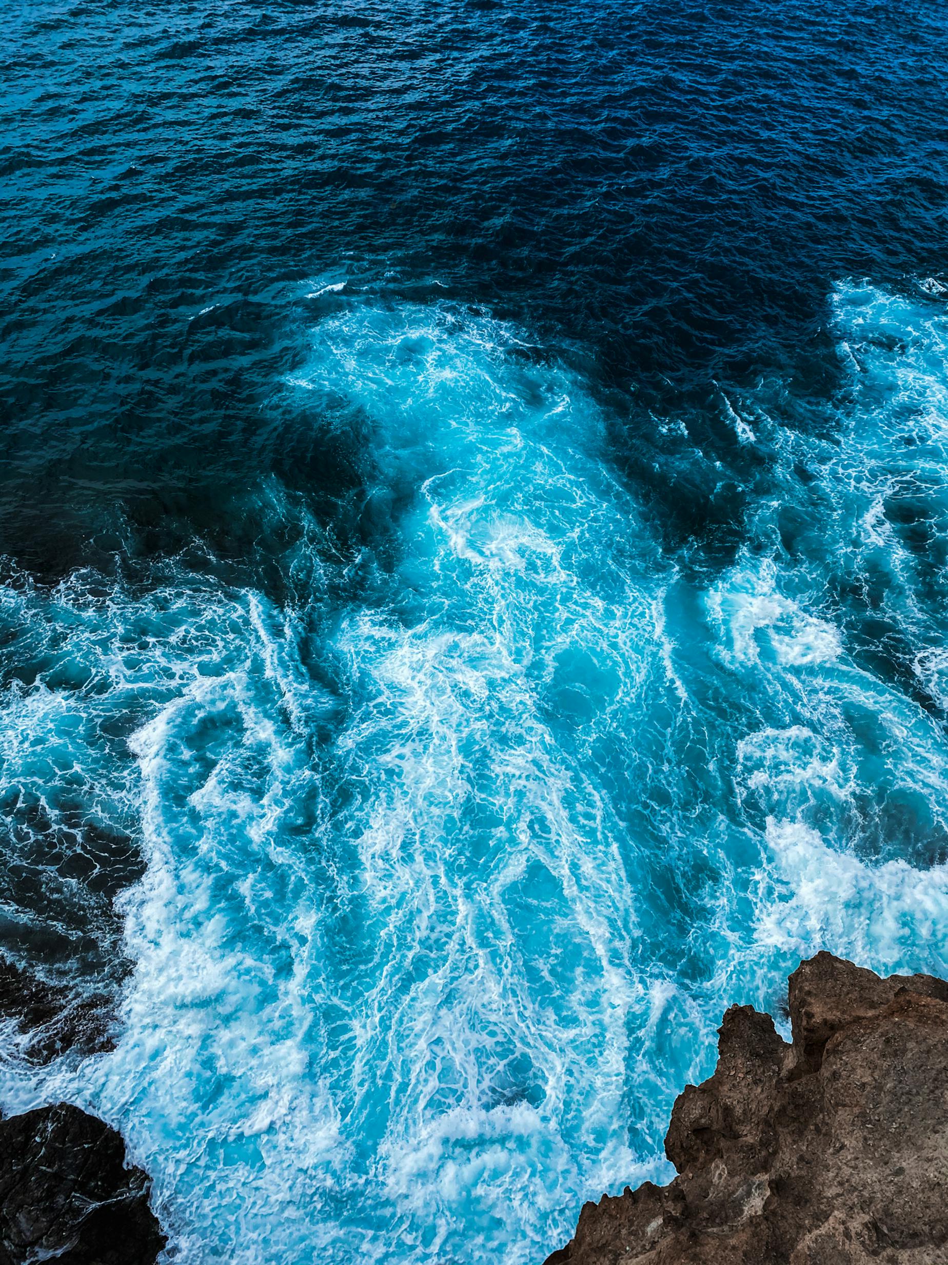 High Angle View of a Sea · Free Stock Photo