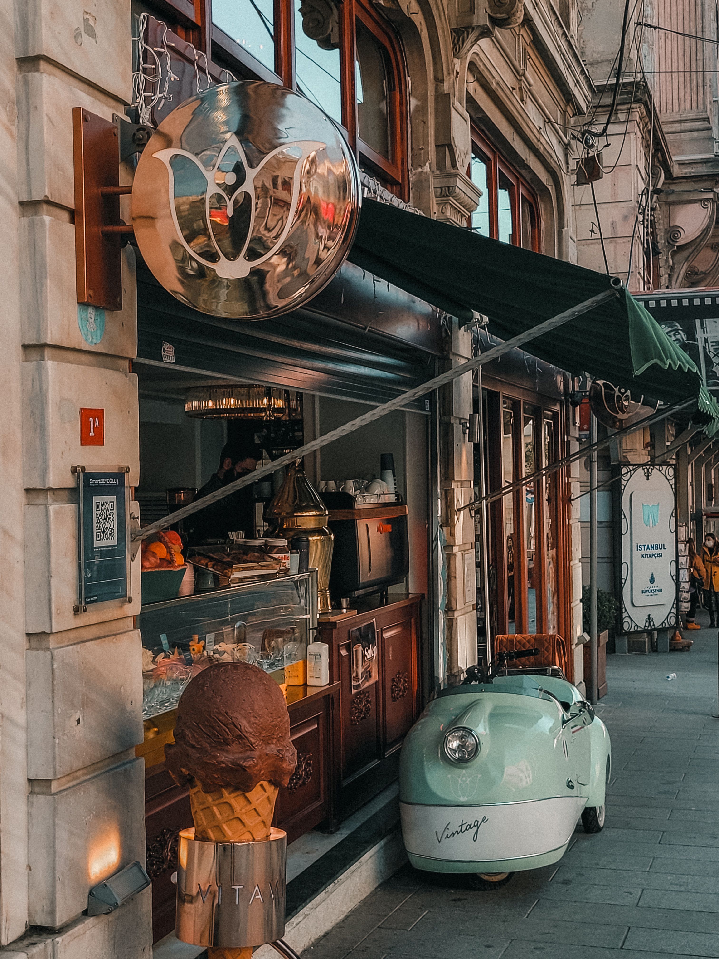 Cafe with Ice Creams in Town · Free Stock Photo