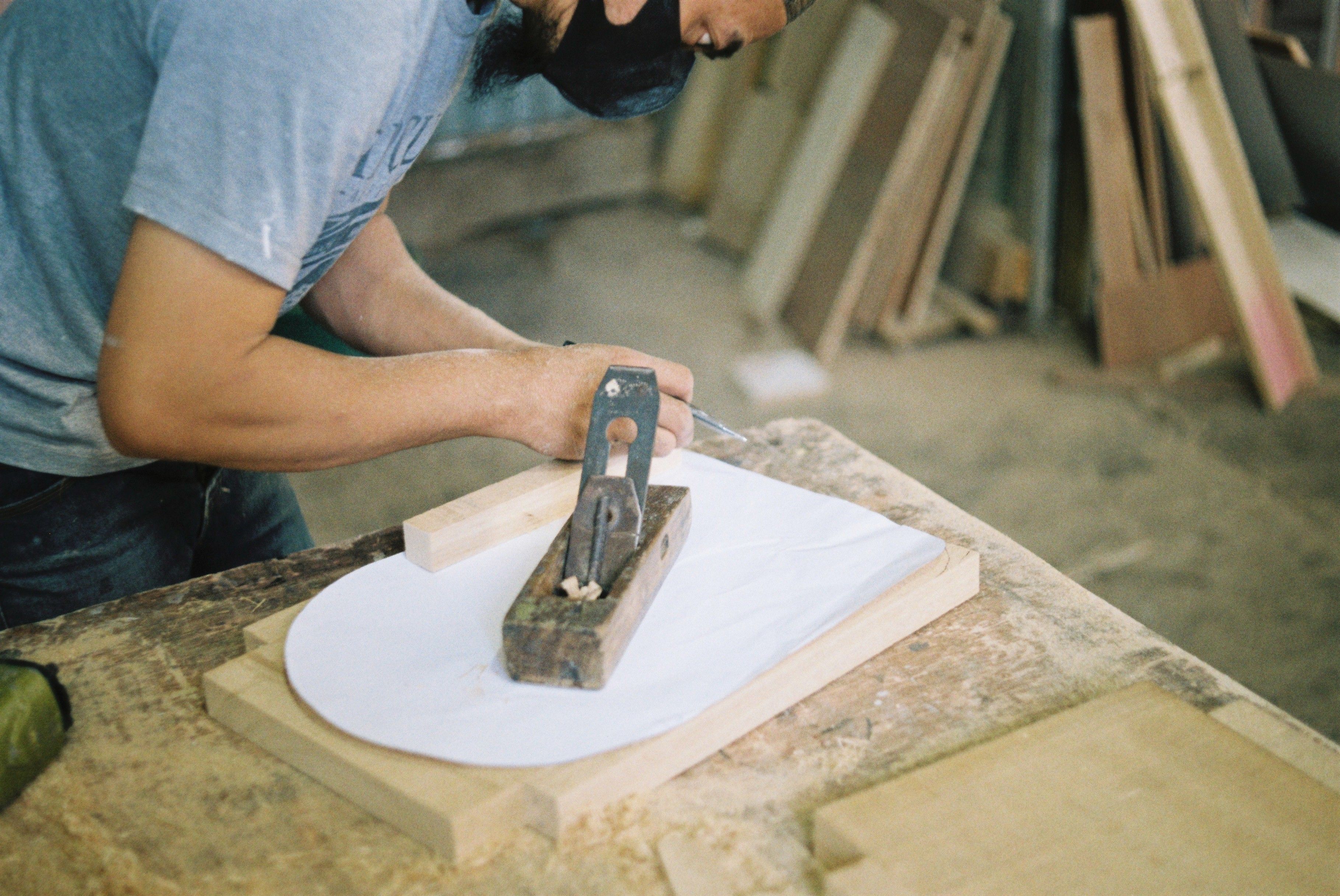 A Man Doing a Woodwork · Free Stock Photo