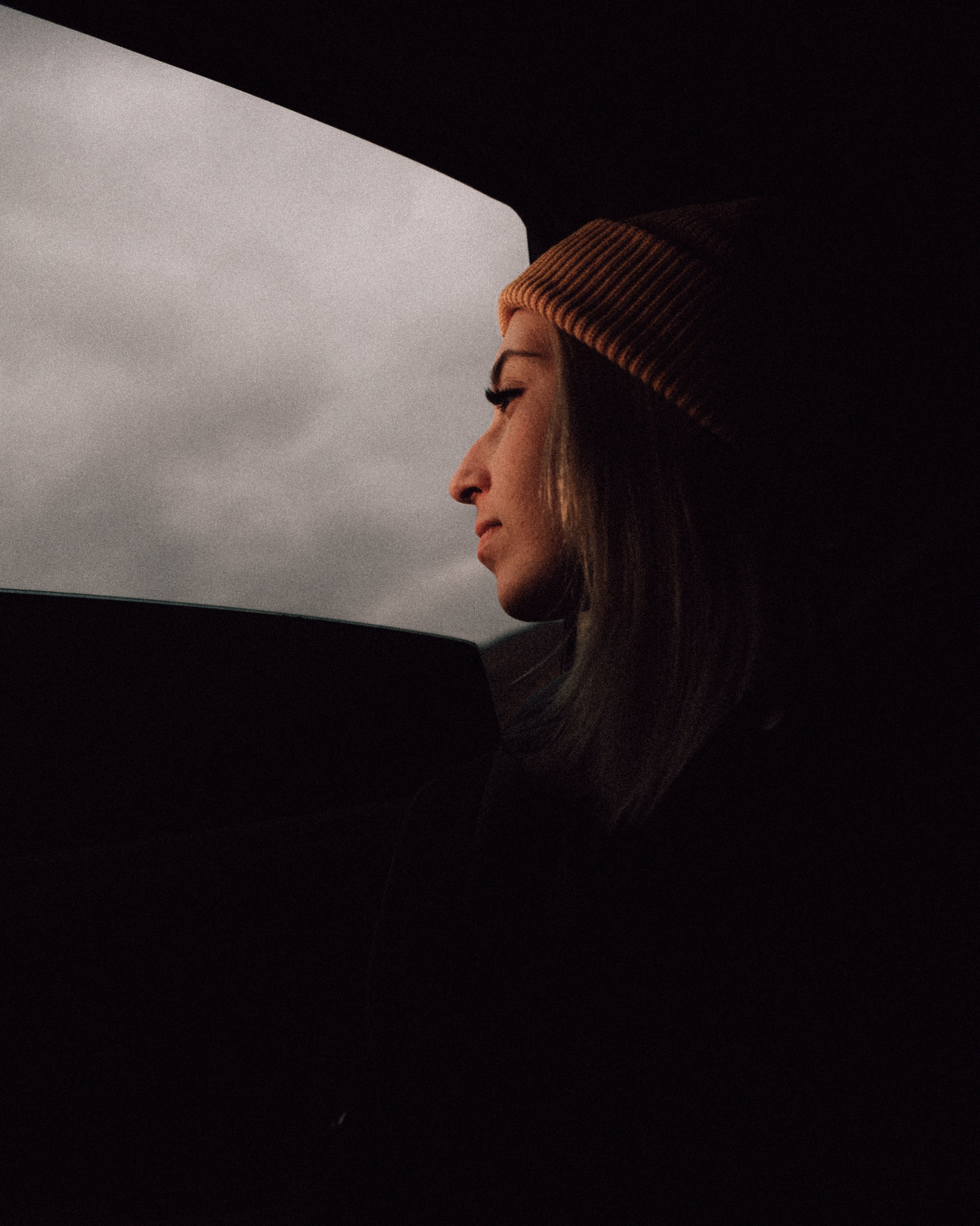 Back View of a Person Looking Up · Free Stock Photo