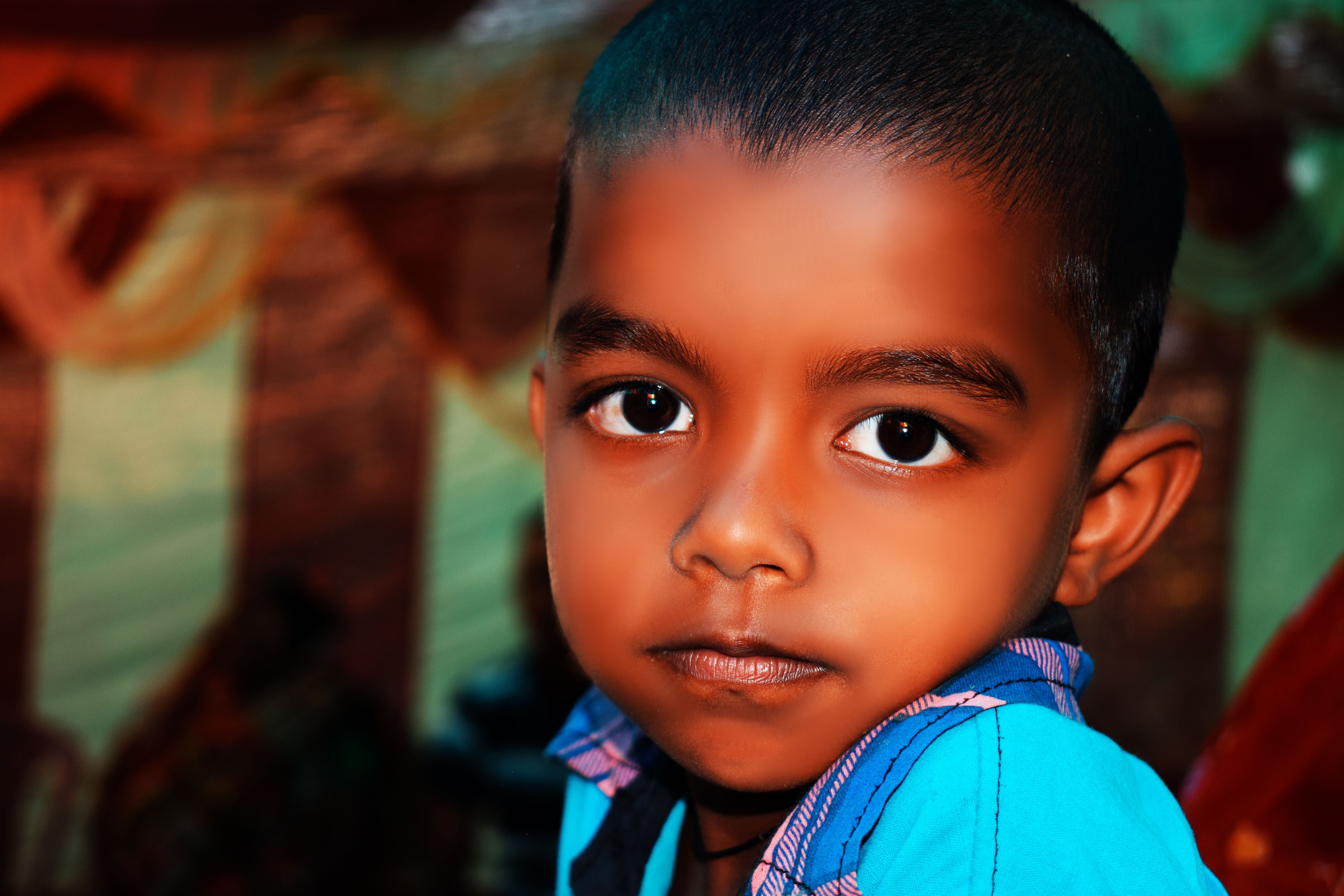 Free indian poor boy Stock Photo