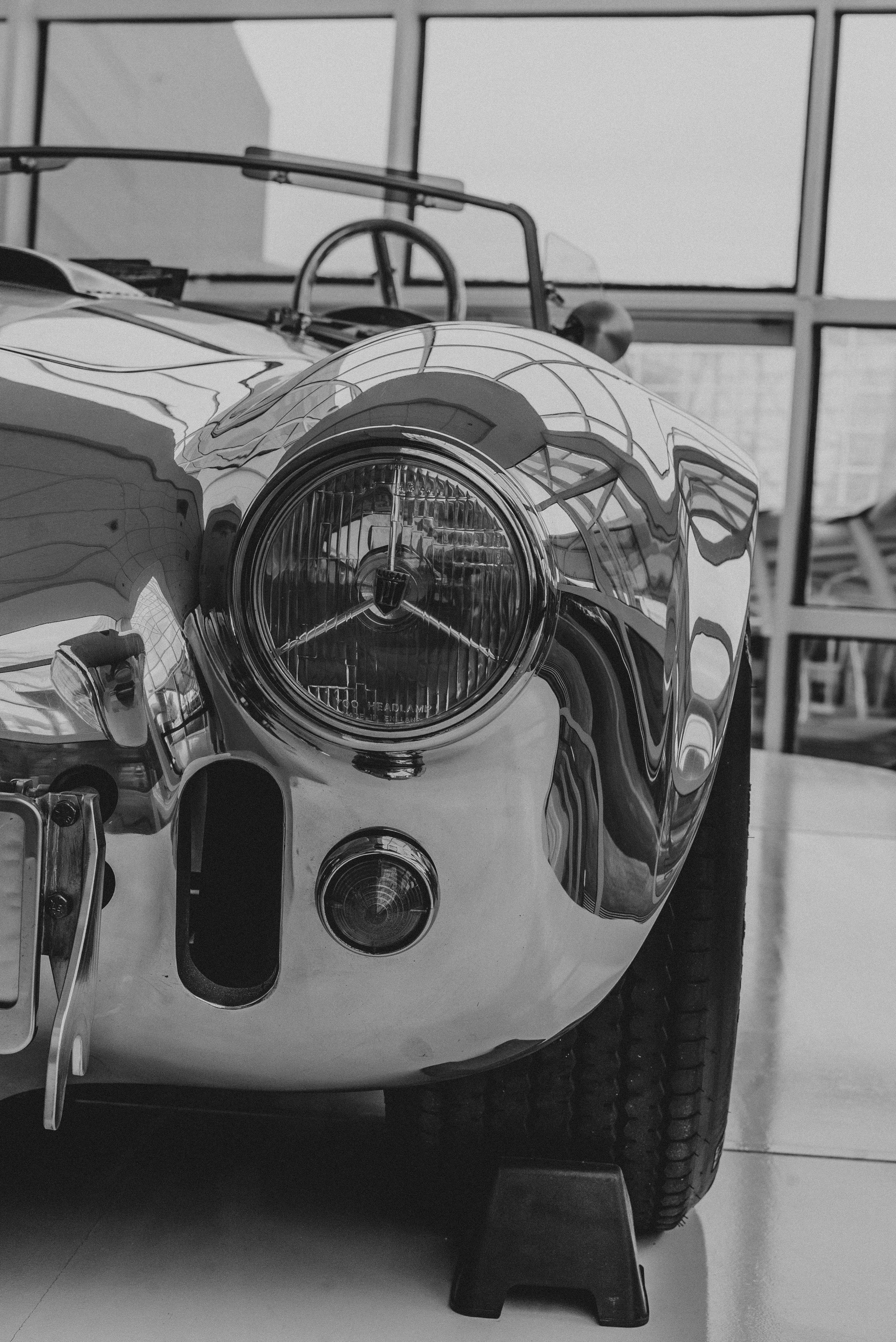 Grayscale Photo of Vintage Car · Free Stock Photo