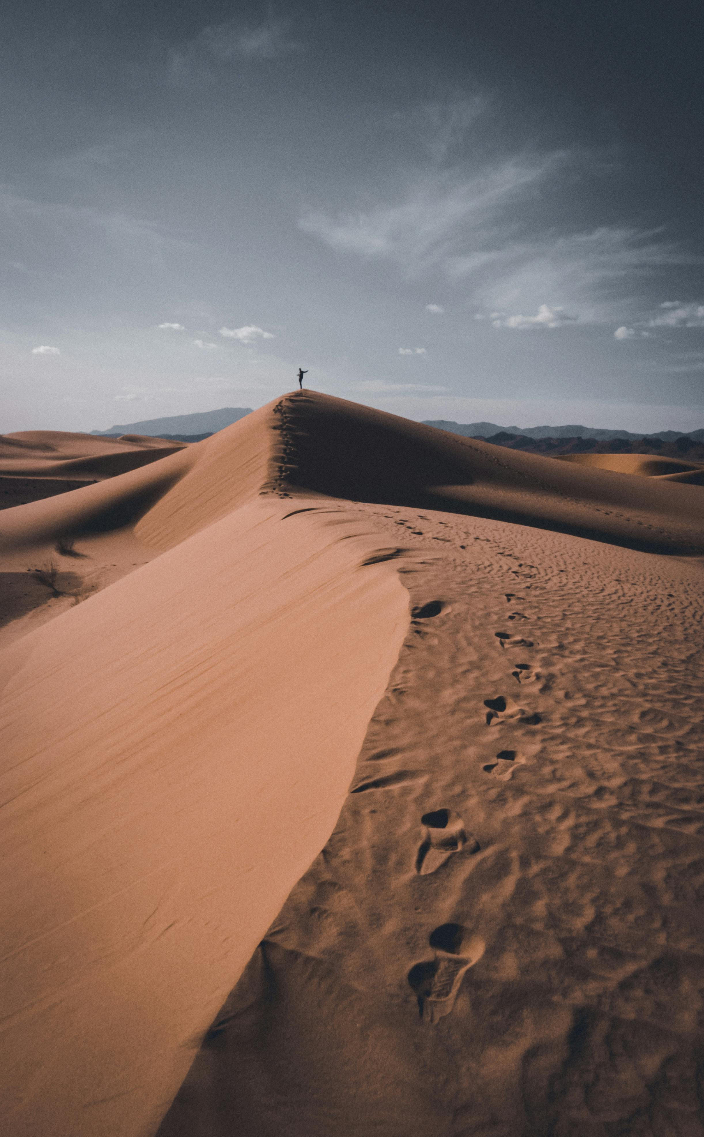 Scenic View of Sand Dunes in a Dessert · Free Stock Photo