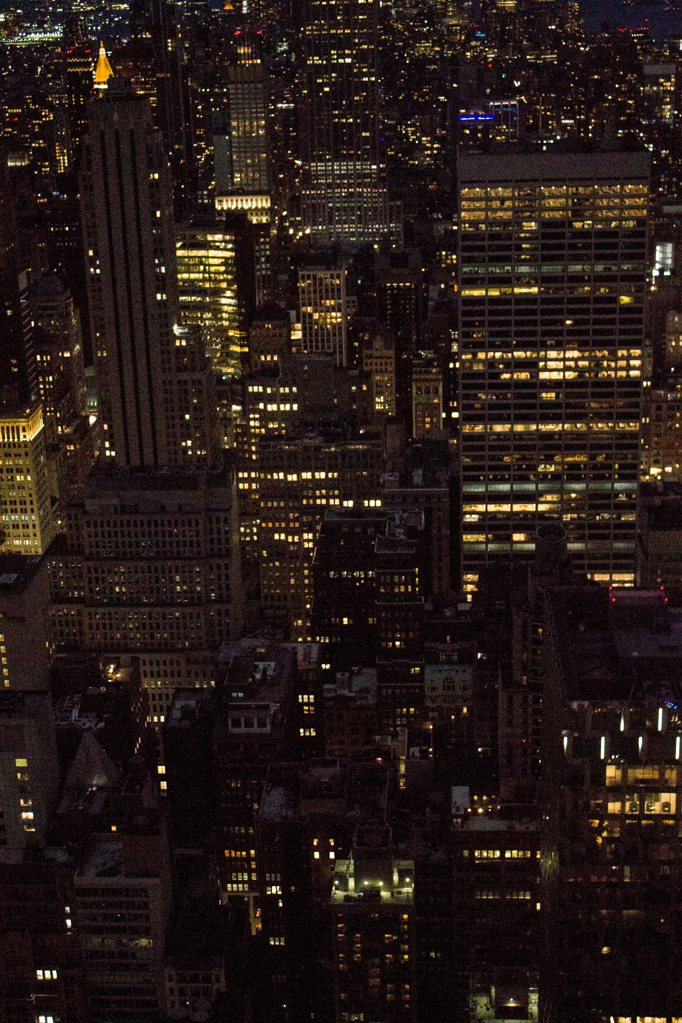 Aerial View of the City at Night · Free Stock Photo