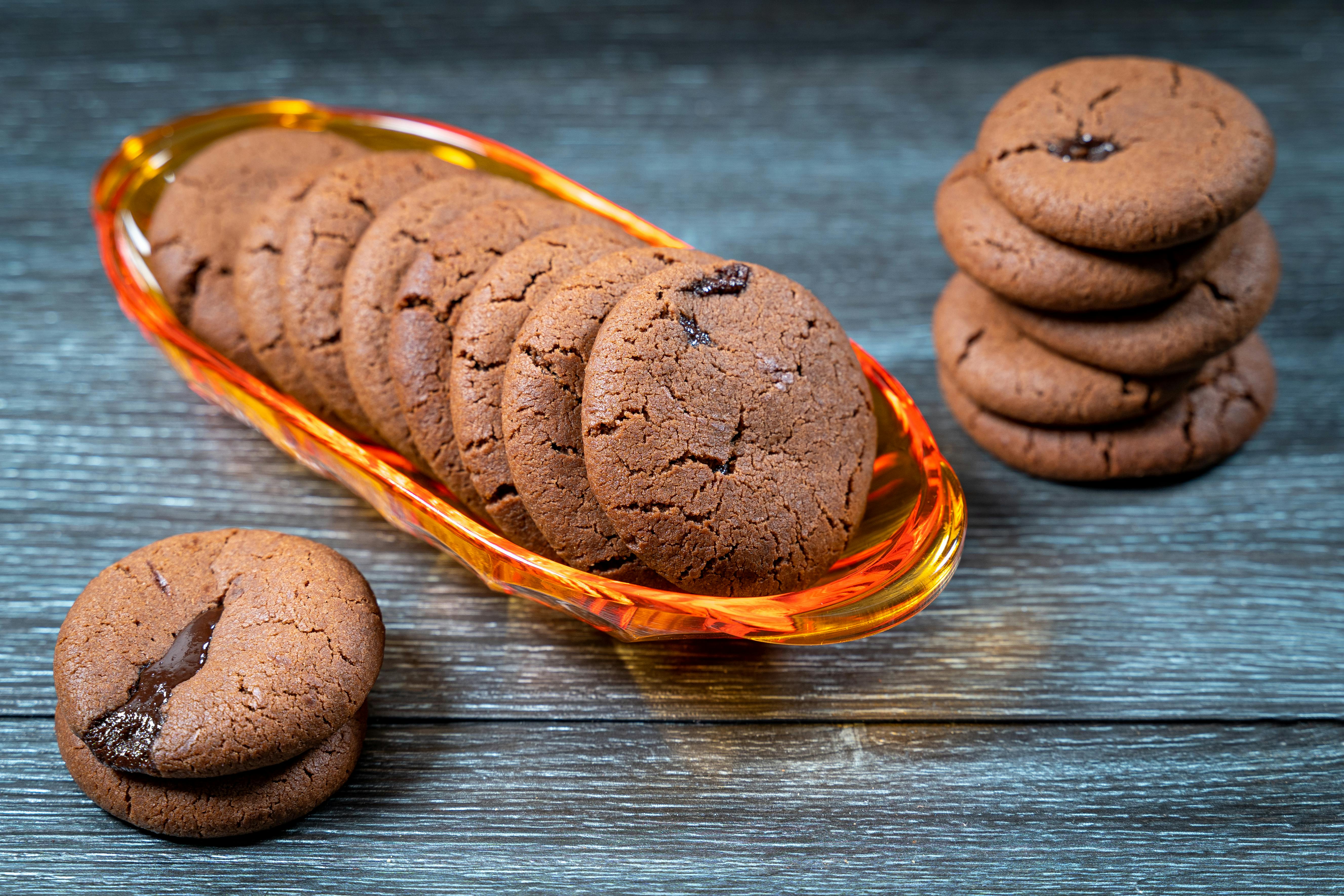 Macro Photography of Pile of 3 Cookie · Free Stock Photo