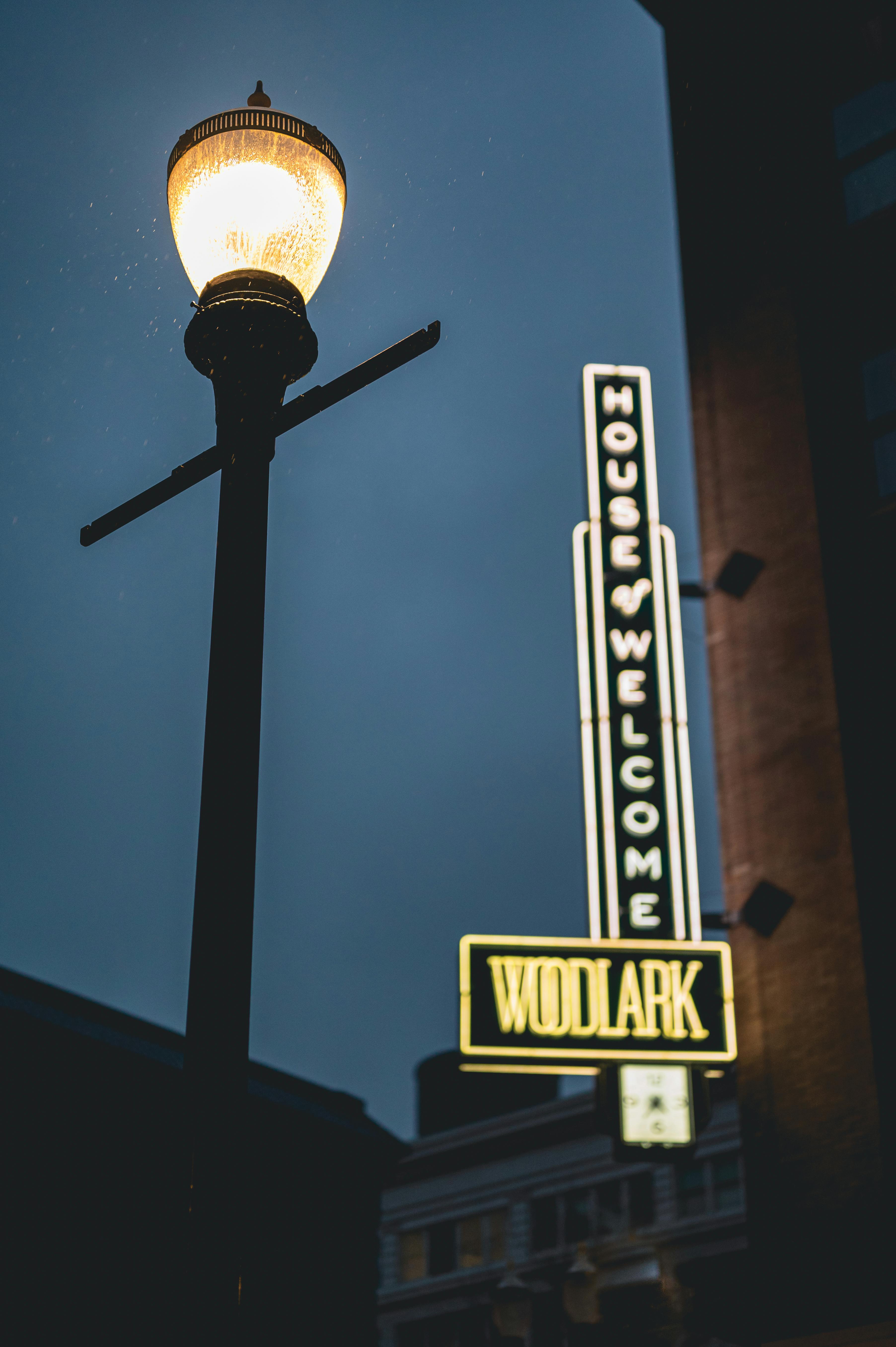 A Lighted Street Light · Free Stock Photo