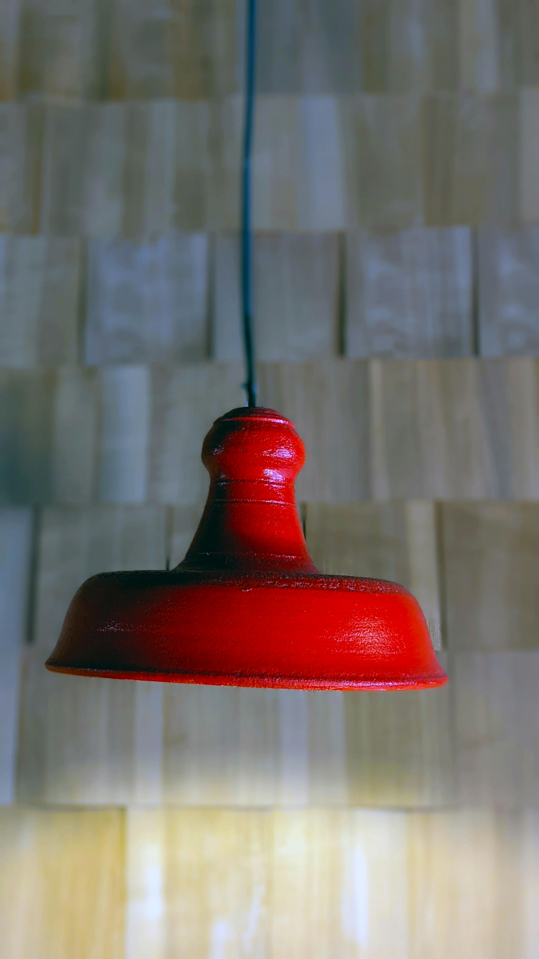 Close-up of a Red Light Fixture · Free Stock Photo