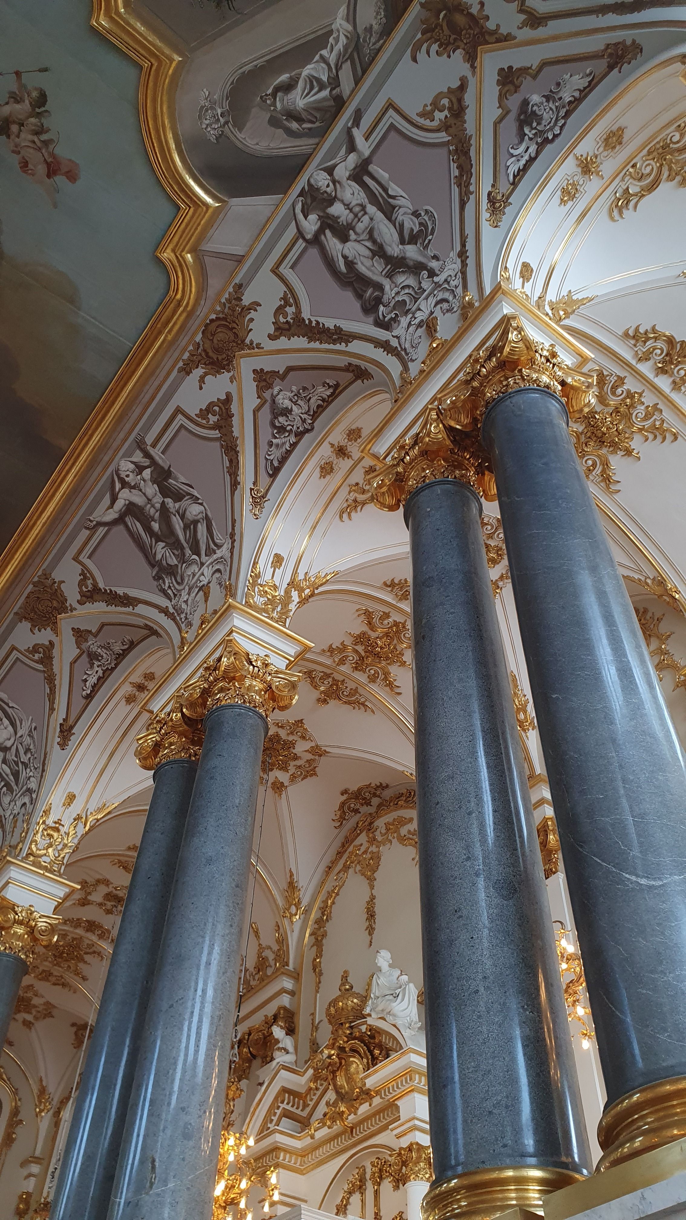 Ornmanted Interior of Baroque Church · Free Stock Photo