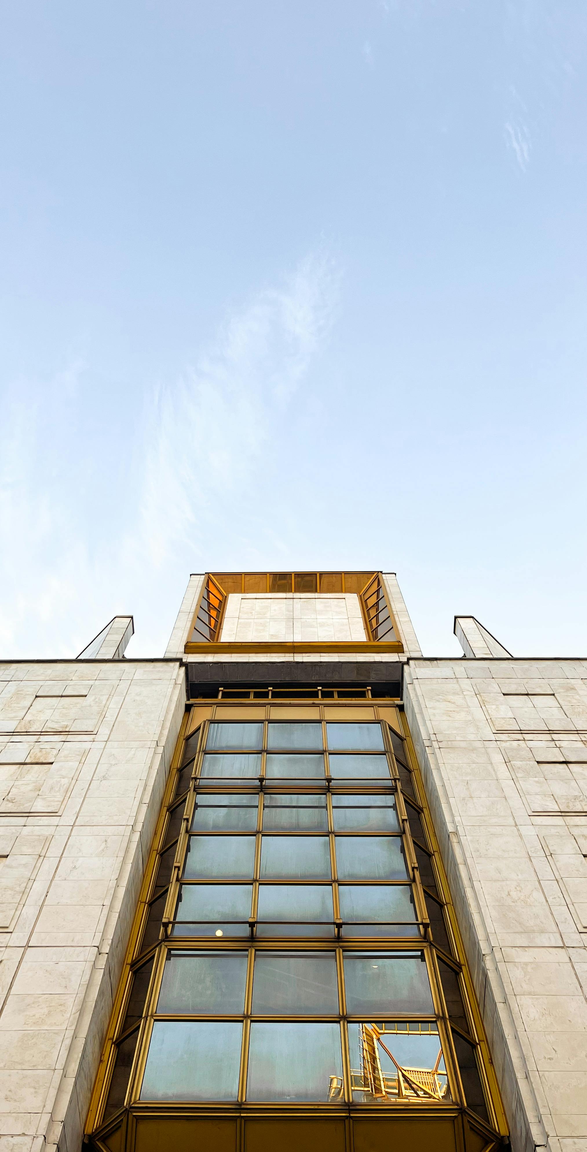 Golden Windows in Building · Free Stock Photo