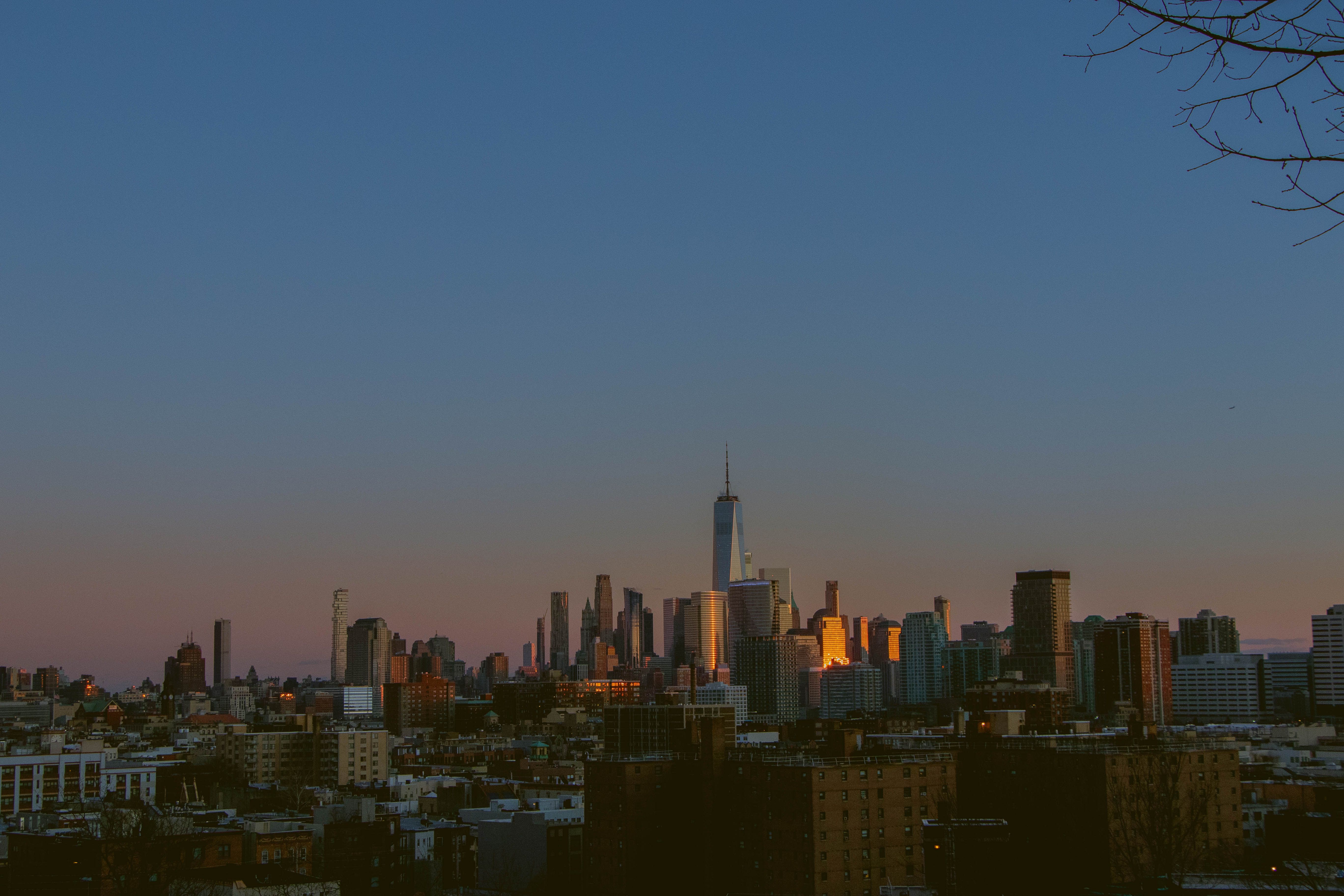 Aerial Photography of City Skyline during Night Time · Free Stock Photo