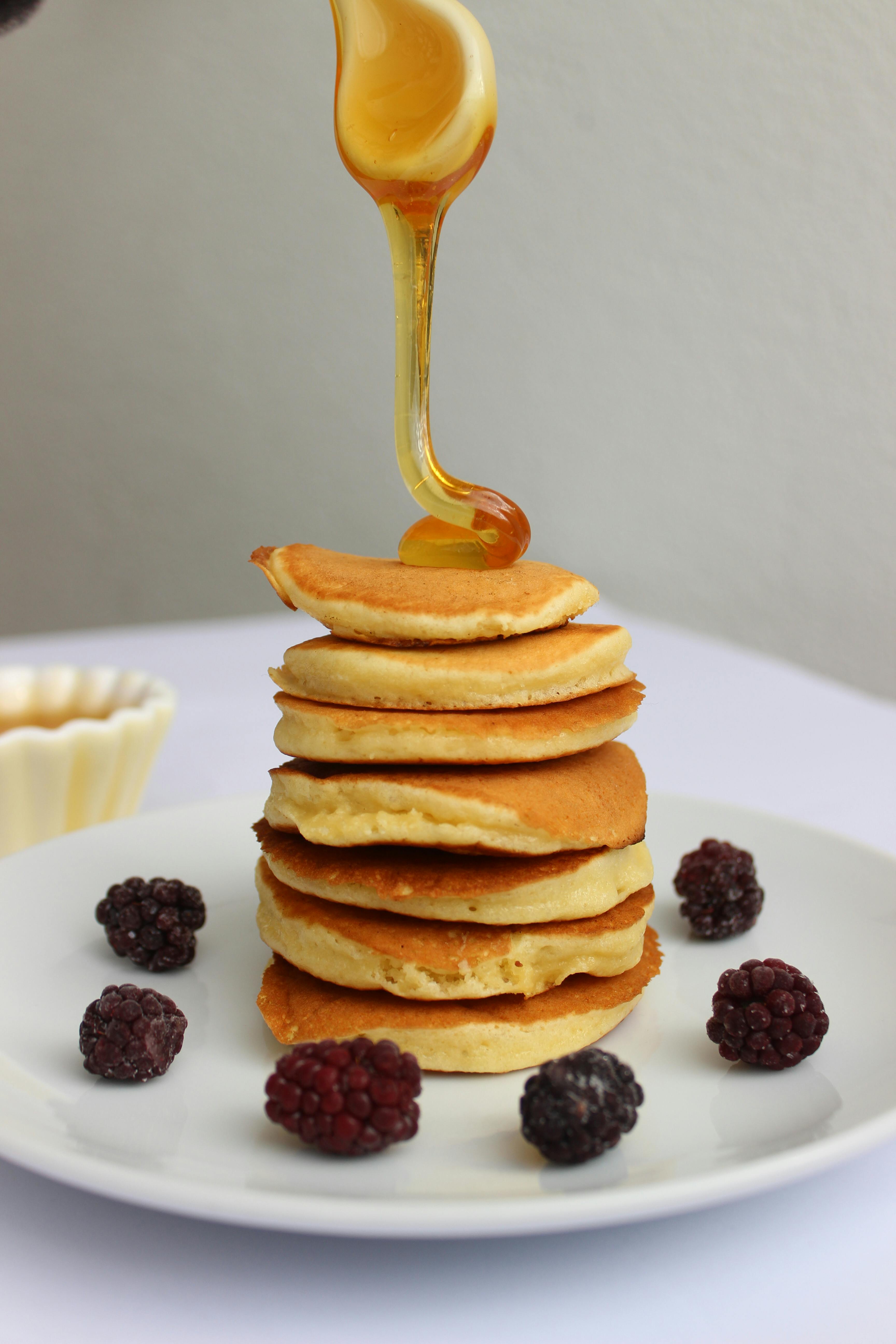 Dripping Syrup on Stack of Pancakes · Free Stock Photo