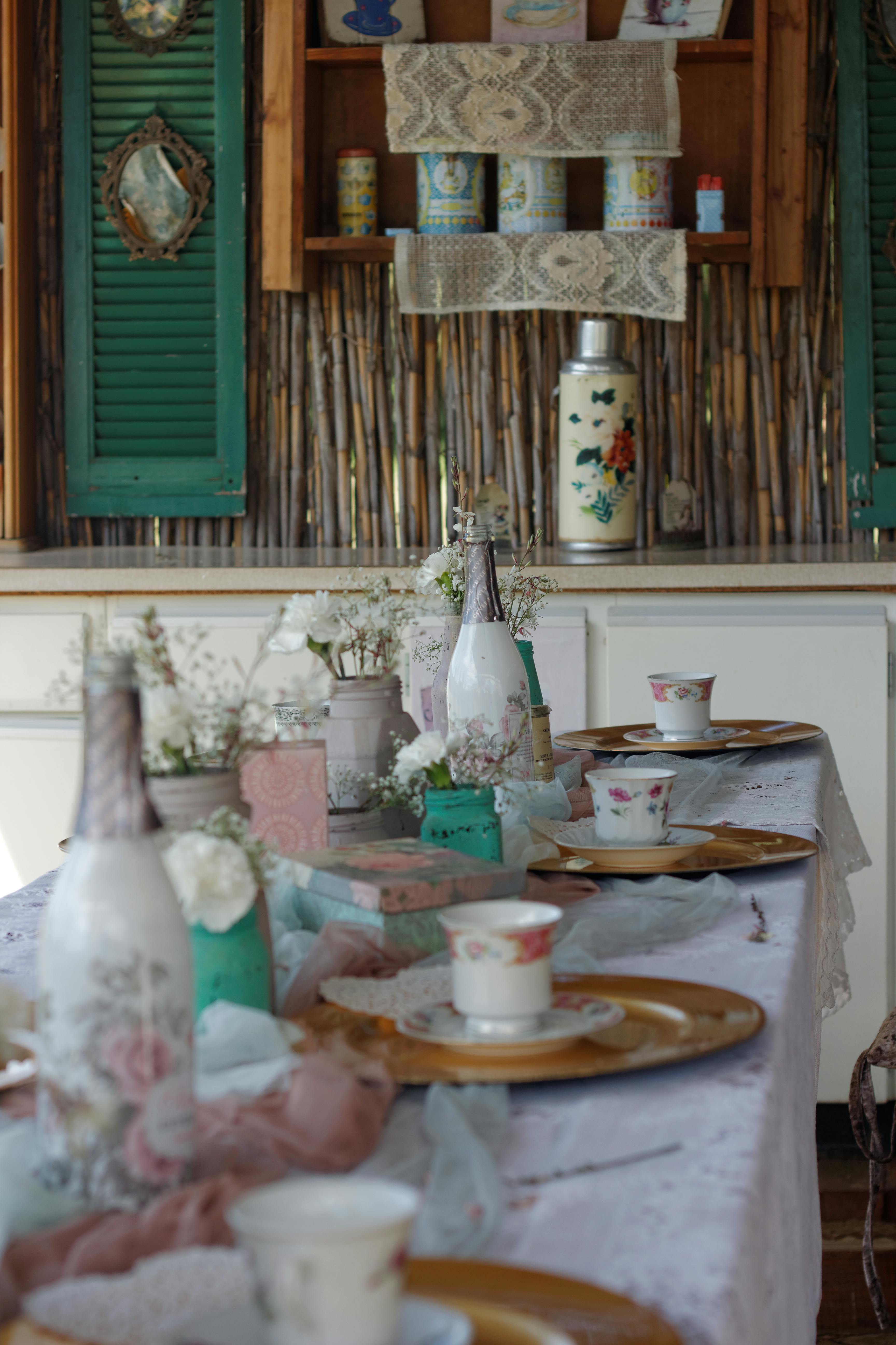 Decorated Table with Flowers · Free Stock Photo