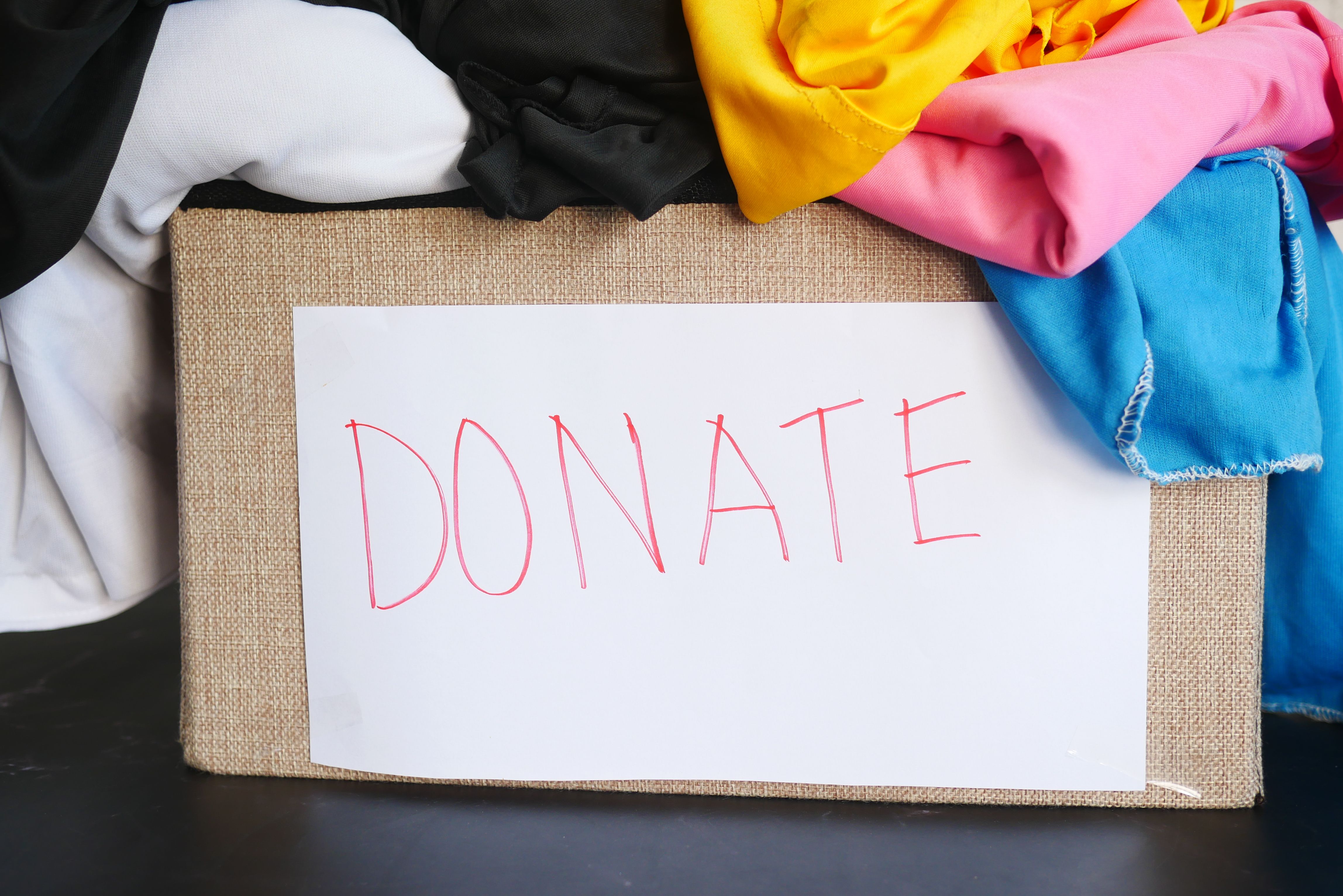 Box with Clothes for Donation · Free Stock Photo