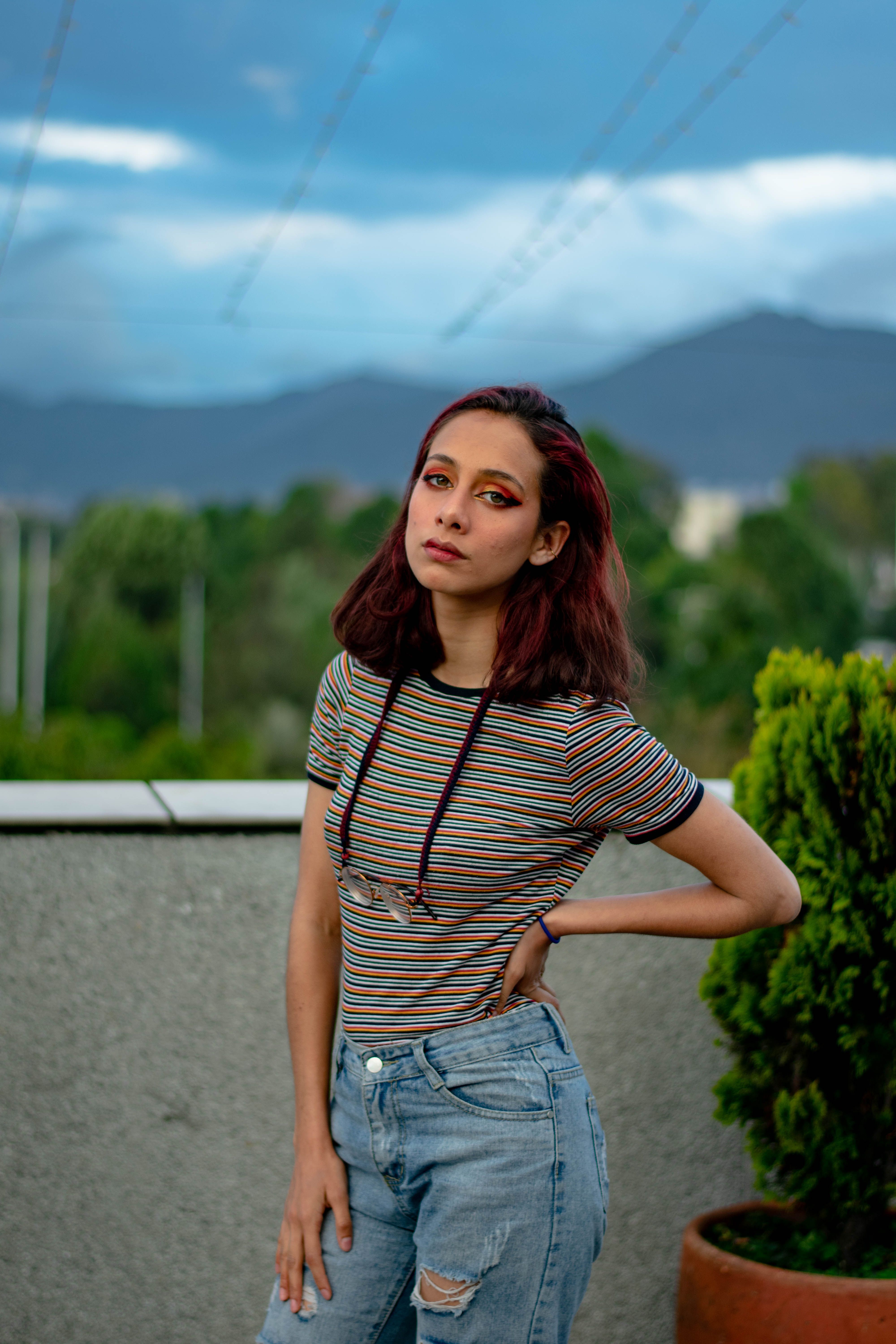 A Woman Holding her Waist · Free Stock Photo