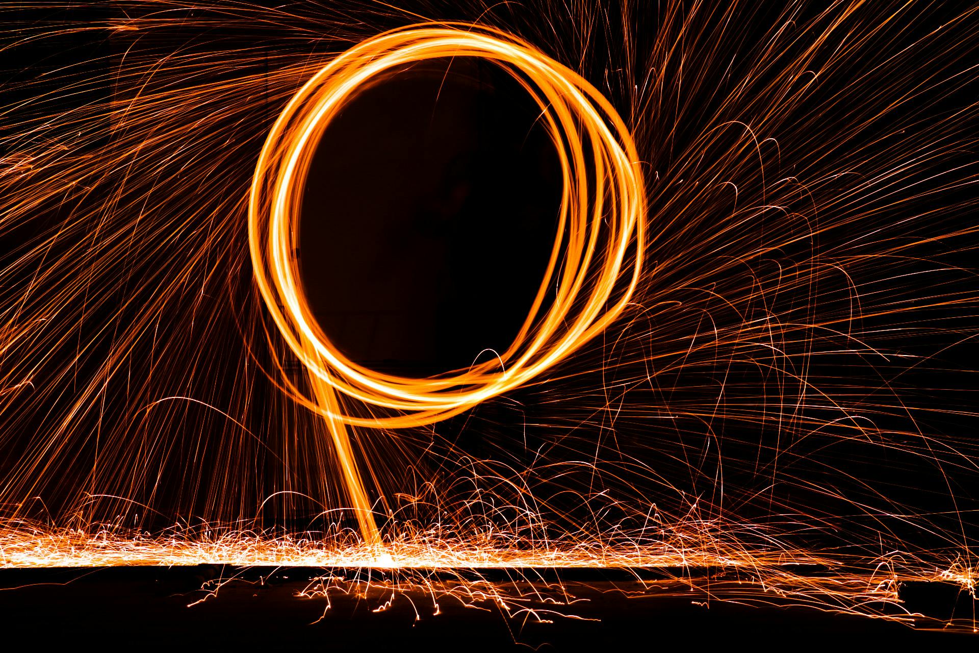 Free stock photo of fire, long exposure, night photograph