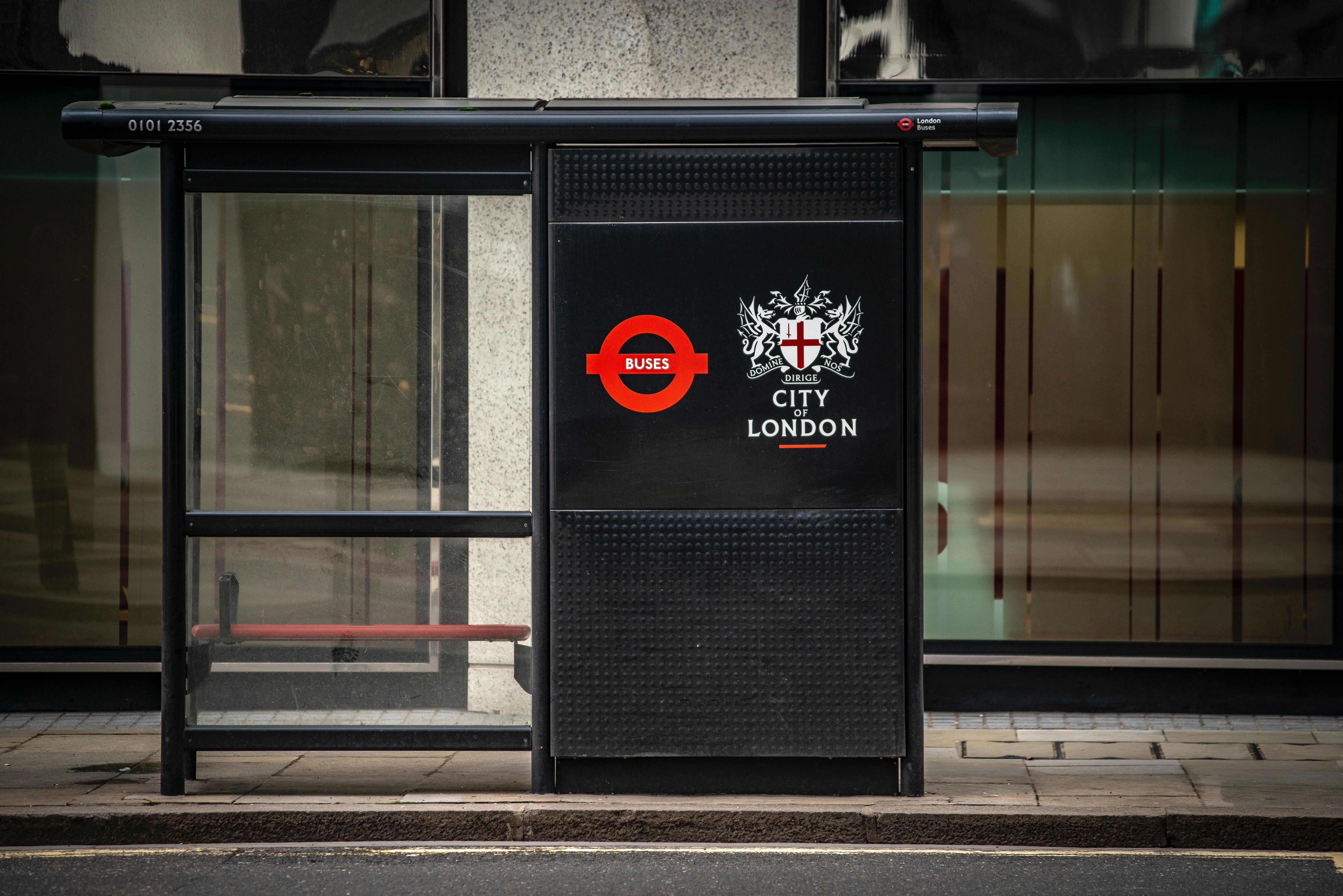 London Bus Stop · Free Stock Photo