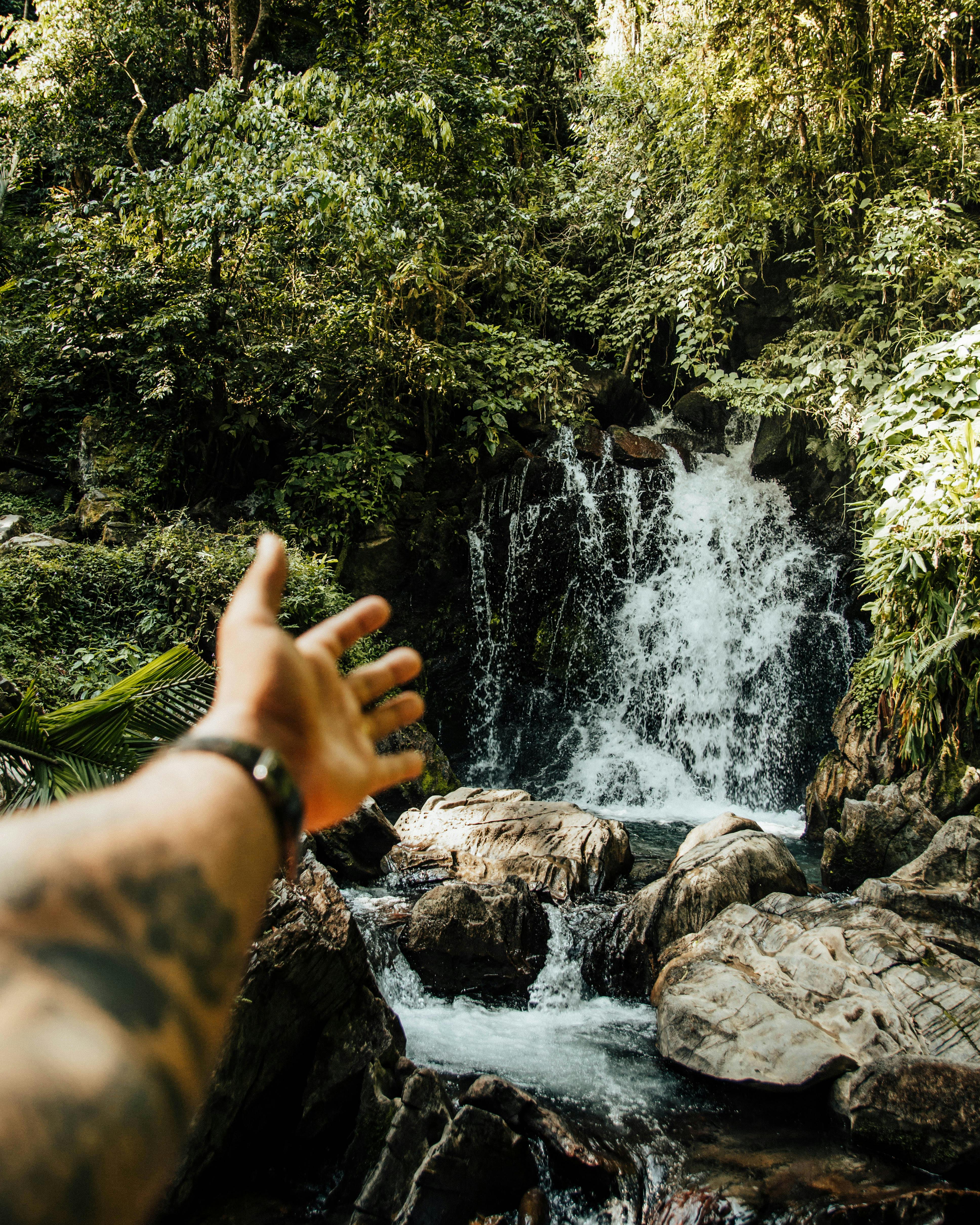 Photo of Person Standing Near Waterfalls · Free Stock Photo